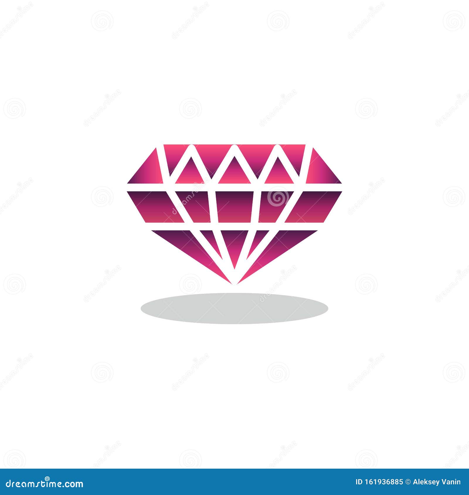 Ruby Precious Stone Flat Icon Stock Vector - Illustration of diamond ...