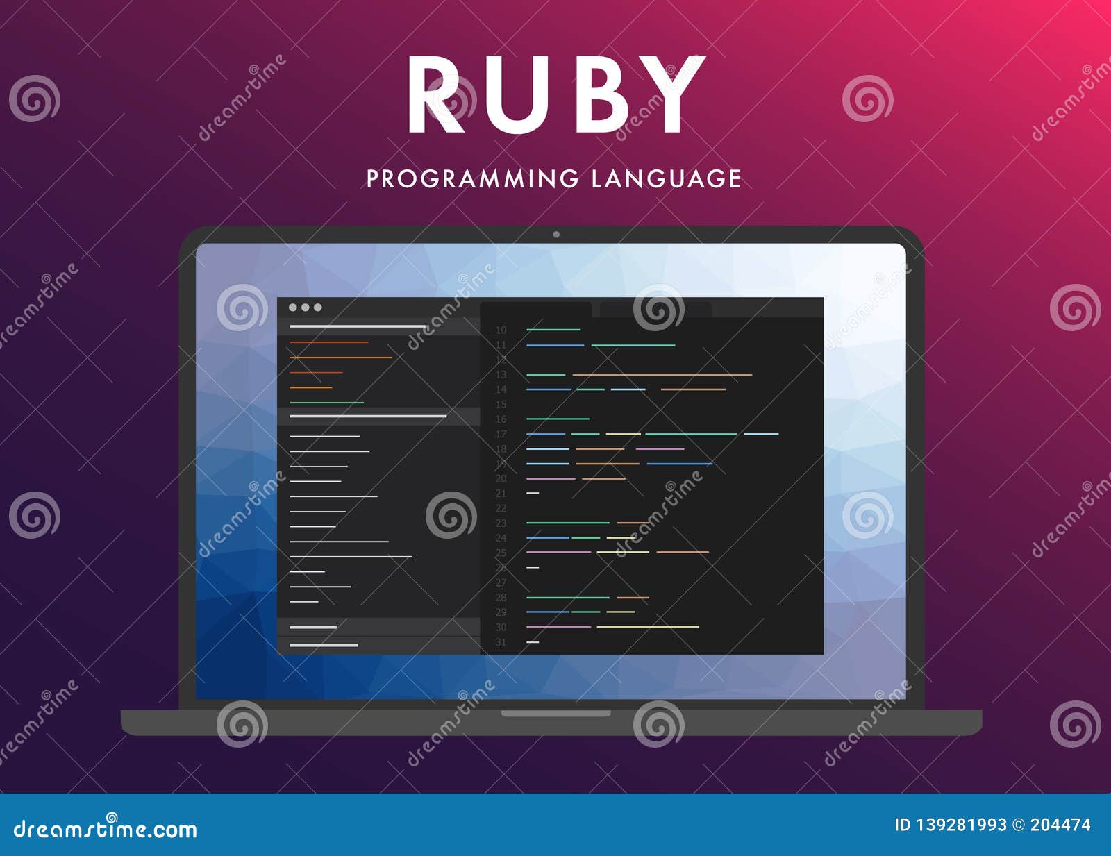Ruby programming language stock vector. Illustration of programming ... Ruby programming language stock vector. Illustration of programming ...