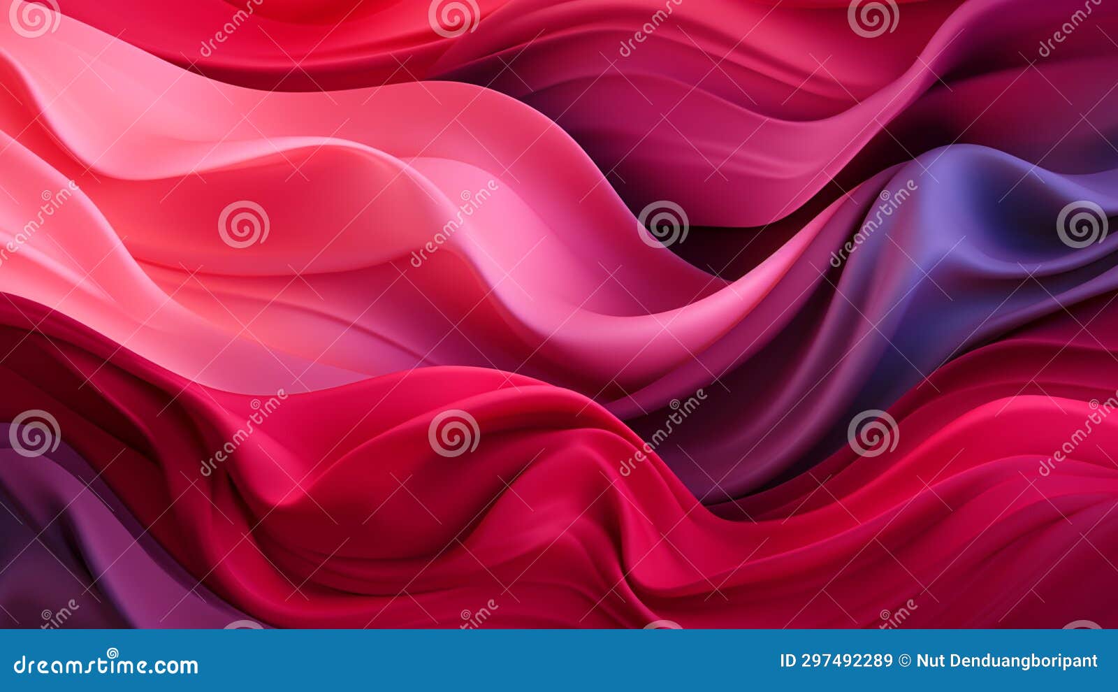 Ruby Red and Amethyst Purple Fluid Waves Abstract Pattern Stock ...