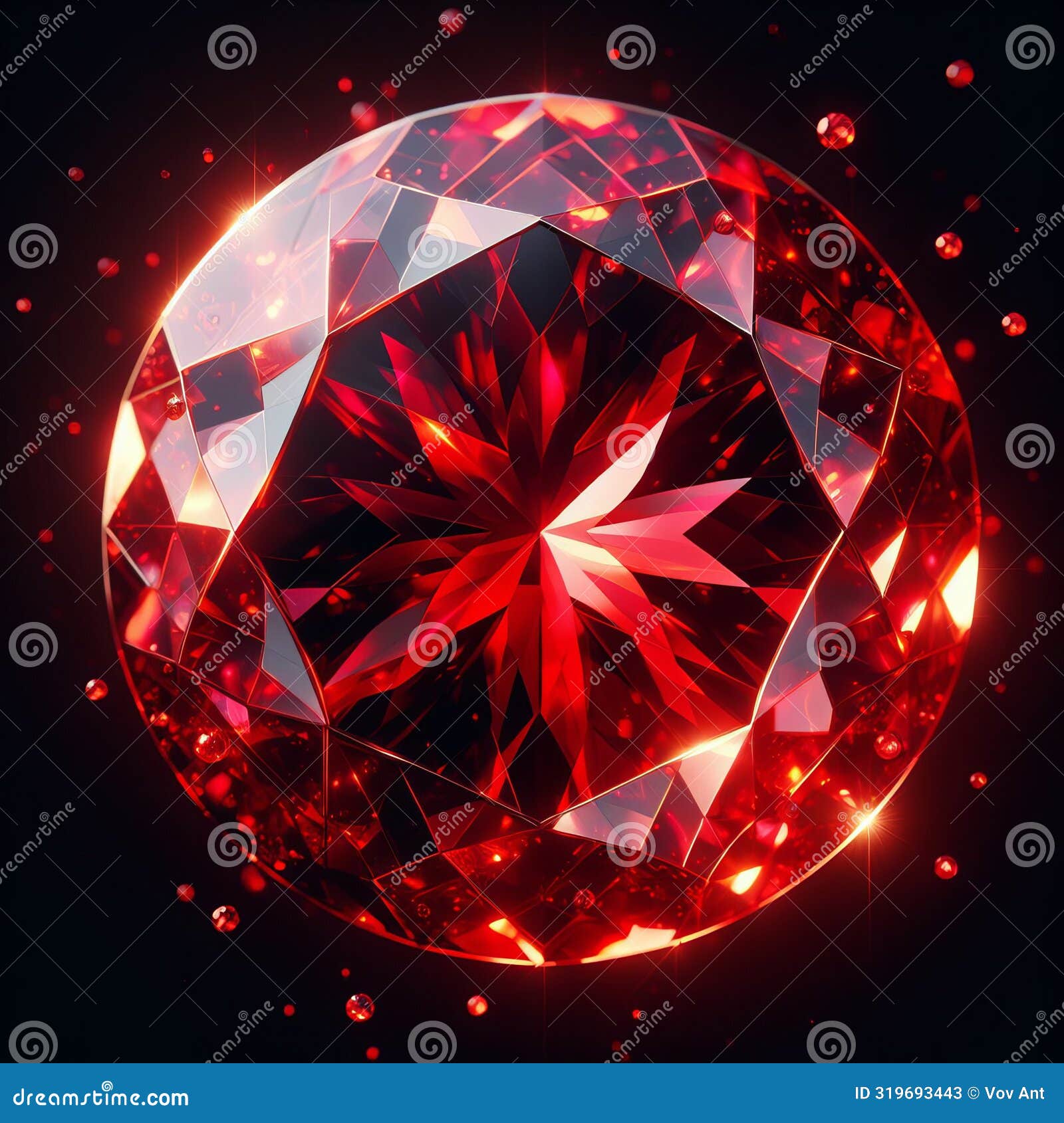 Ruby Red Brilliance a Brilliant Ruby Red Light Effect that Sh Stock ...