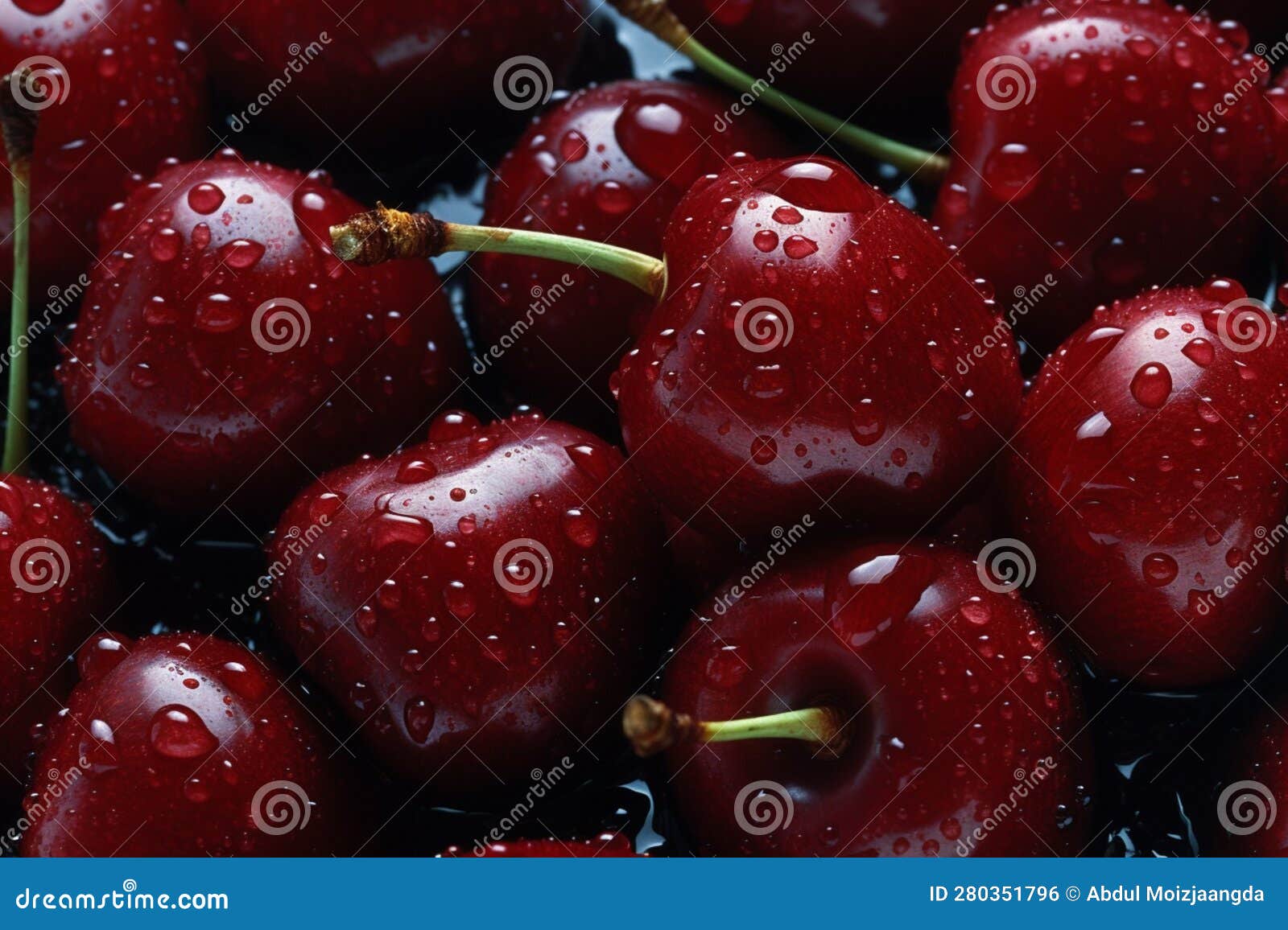 Ruby Red Cherries, a Luscious Display of Deep Red Cherries Stock ...
