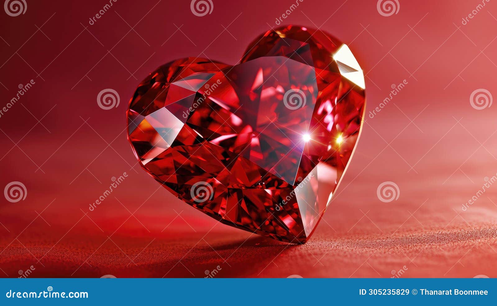 Ruby Red Diamond Heart Sparkling Against a Vivid Red Backdrop, Ai ...
