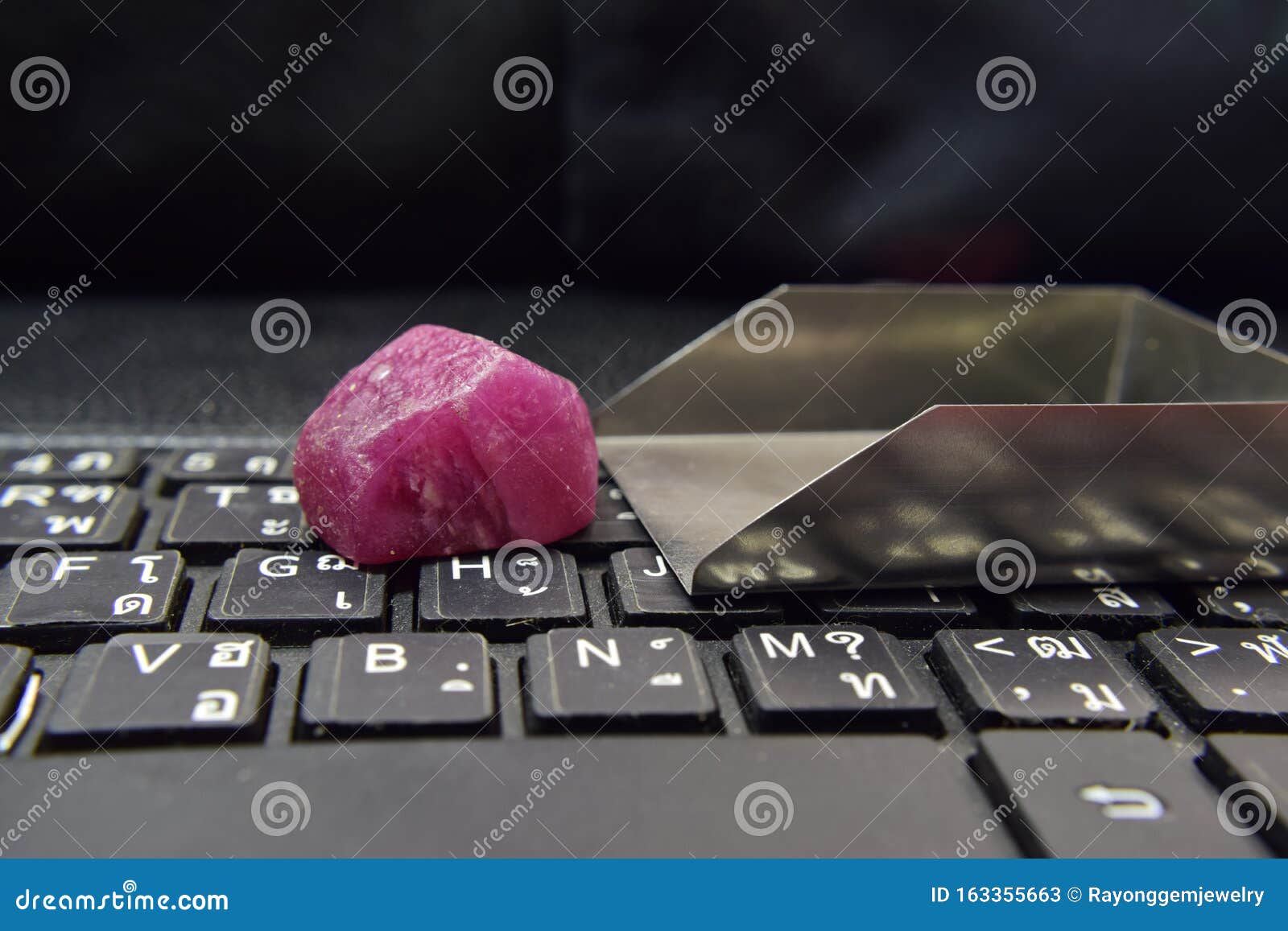 Ruby is Red Gem Beautiful by Nature for Making Expensive Stock Image ...