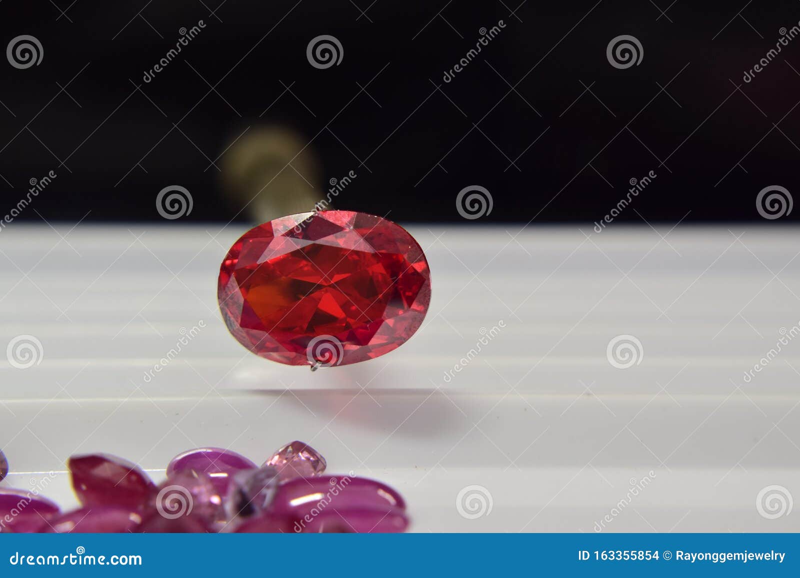 Ruby is Red Gem Beautiful by Nature for Making Expensive Stock Photo ...