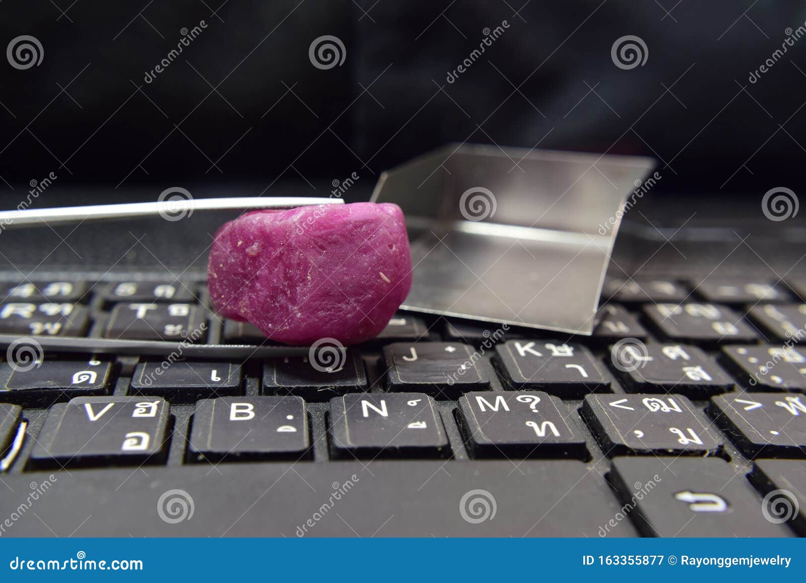 Ruby is Red Gem Beautiful by Nature for Making Expensive Stock Image ...