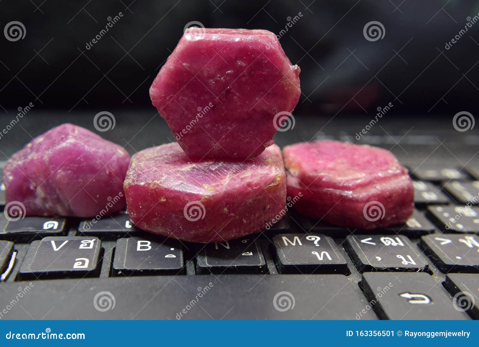 Ruby is Red Gem Beautiful by Nature for Making Expensive Stock Image ...