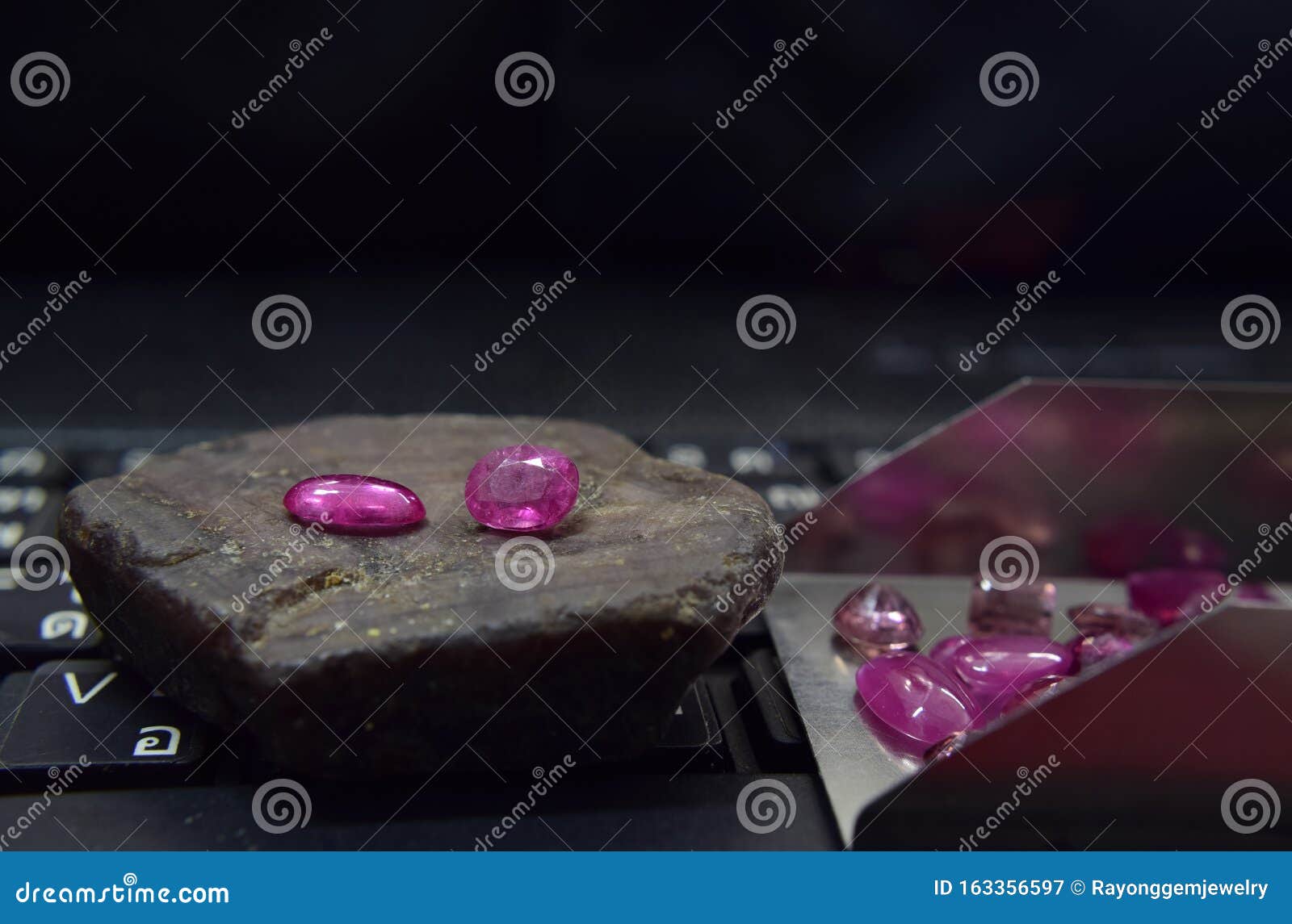 Ruby is Red Gem Beautiful by Nature for Making Expensive Stock Image ...