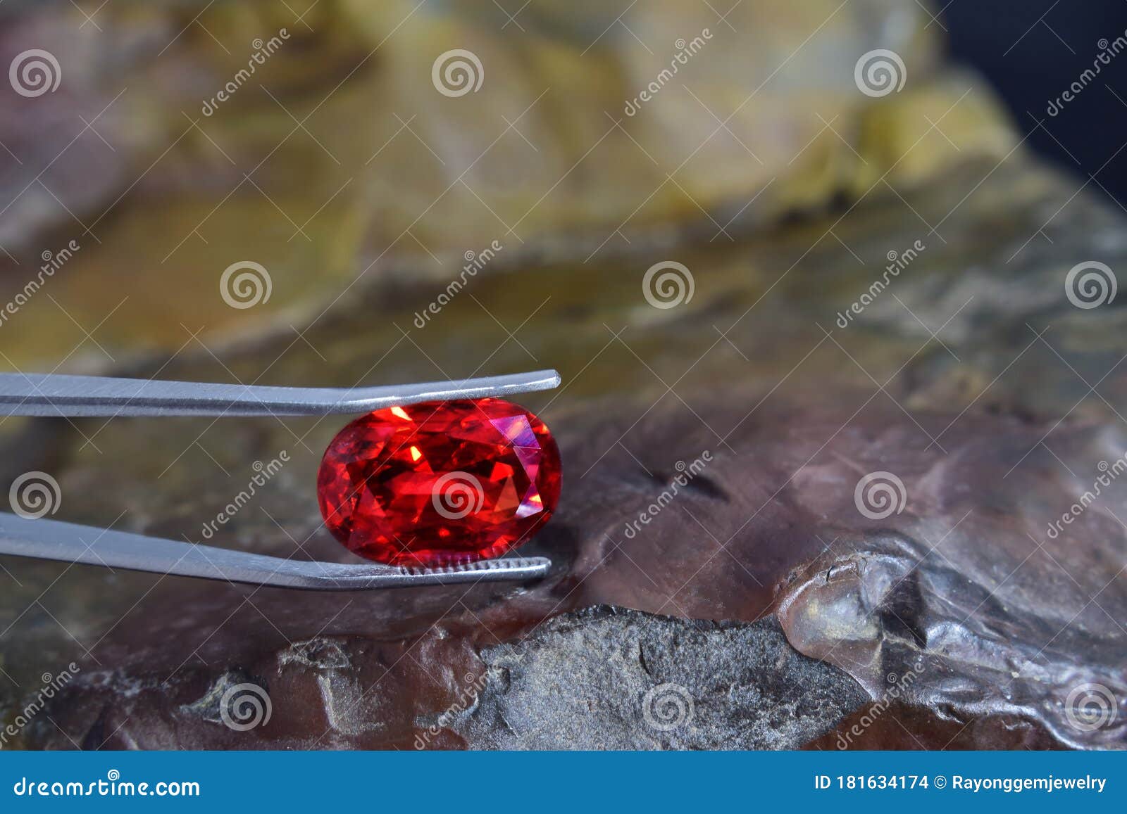 Ruby is Red Gem Beautiful and Rare, with Glitter and Reflections in the ...