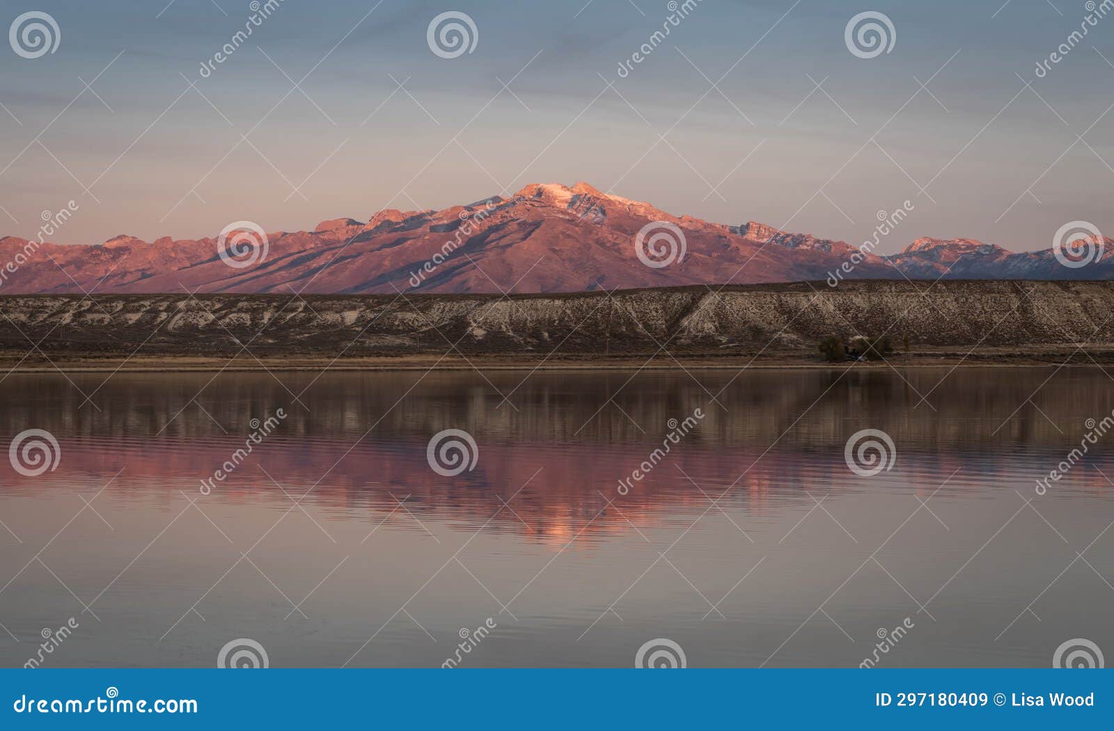 Ruby Colored Mountain in Nevada Wilderness Stock Image - Image of ...