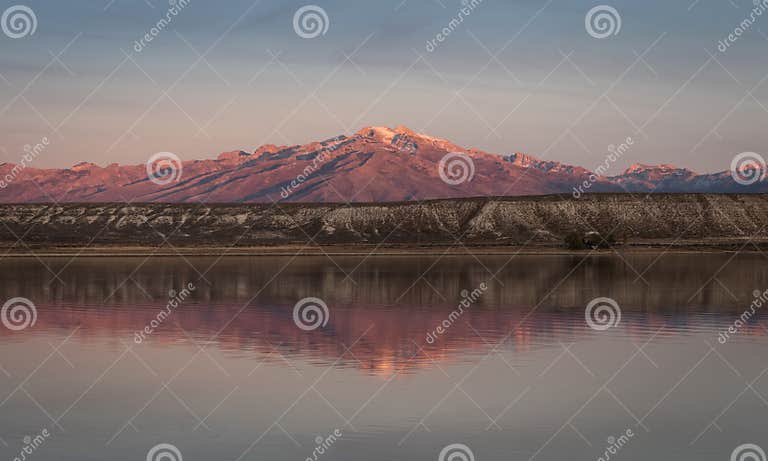 Ruby Colored Mountain in Nevada Wilderness Stock Image - Image of ...