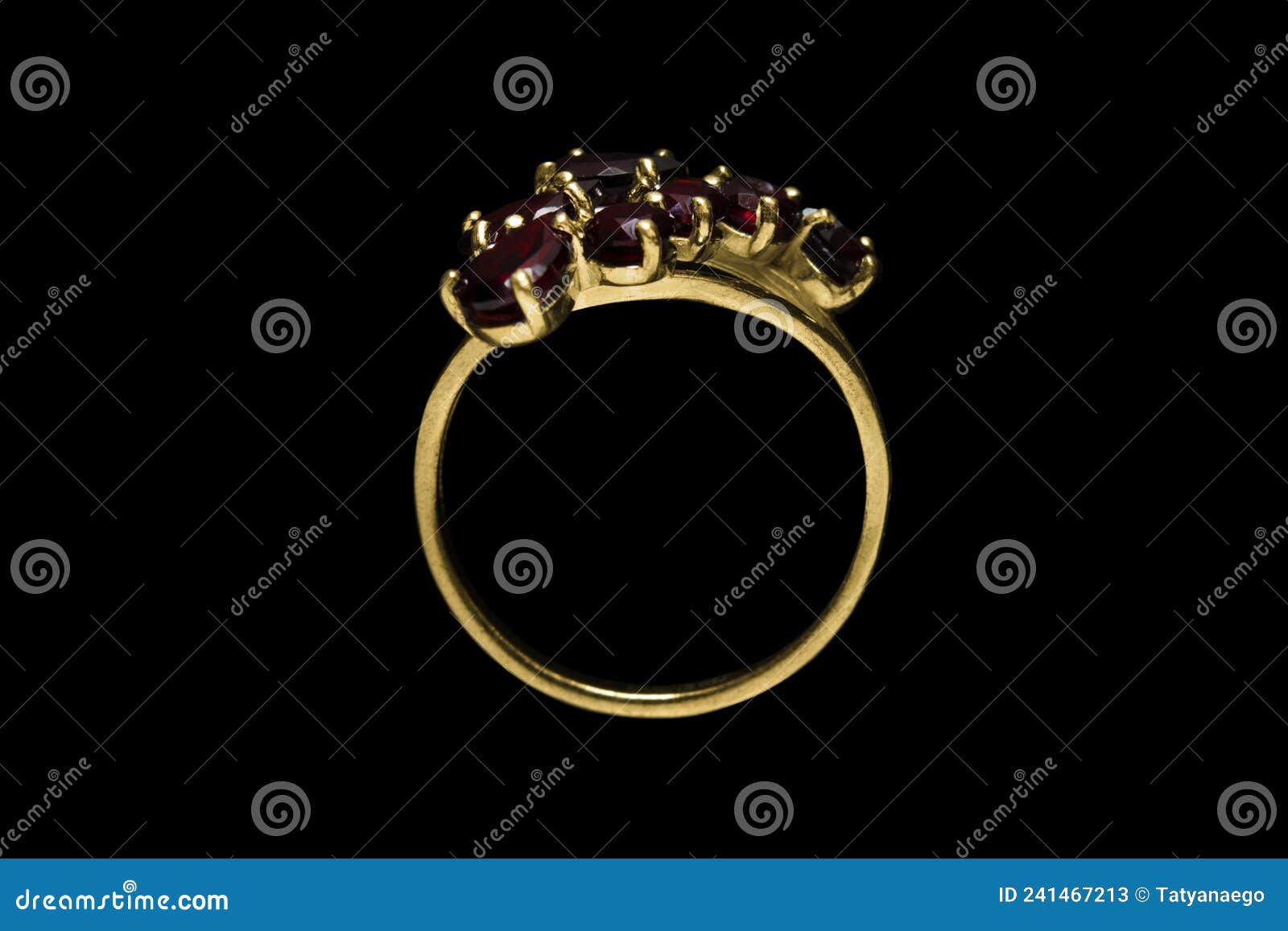 Ruby ring on black stock image. Image of bijou, ruby - 241467213