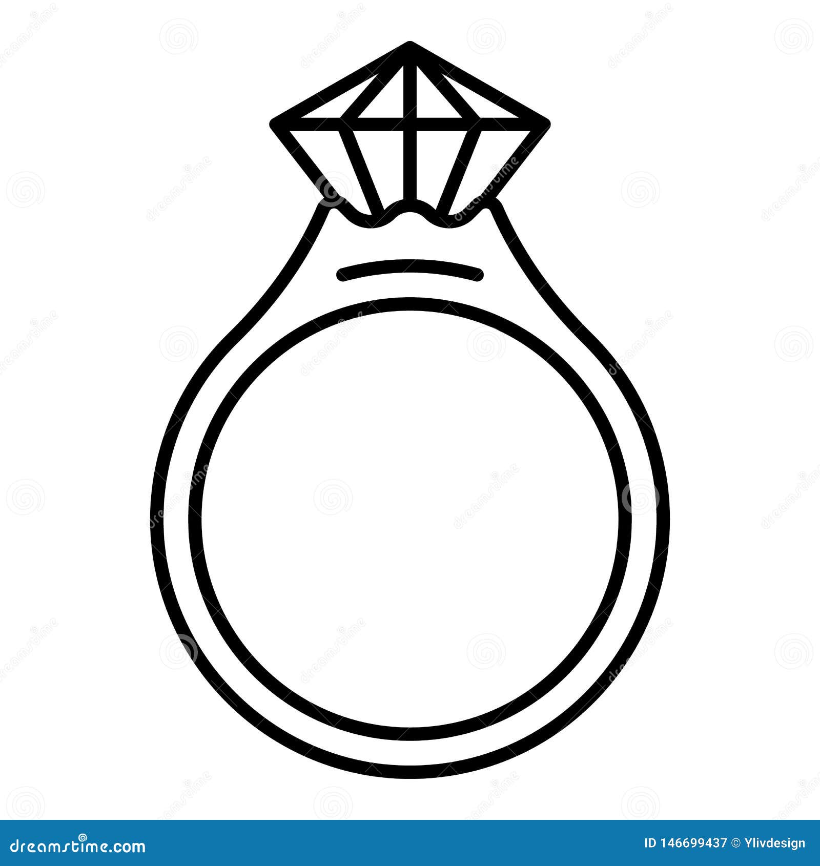Ruby Ring Icon, Outline Style Stock Vector - Illustration of emerald ...