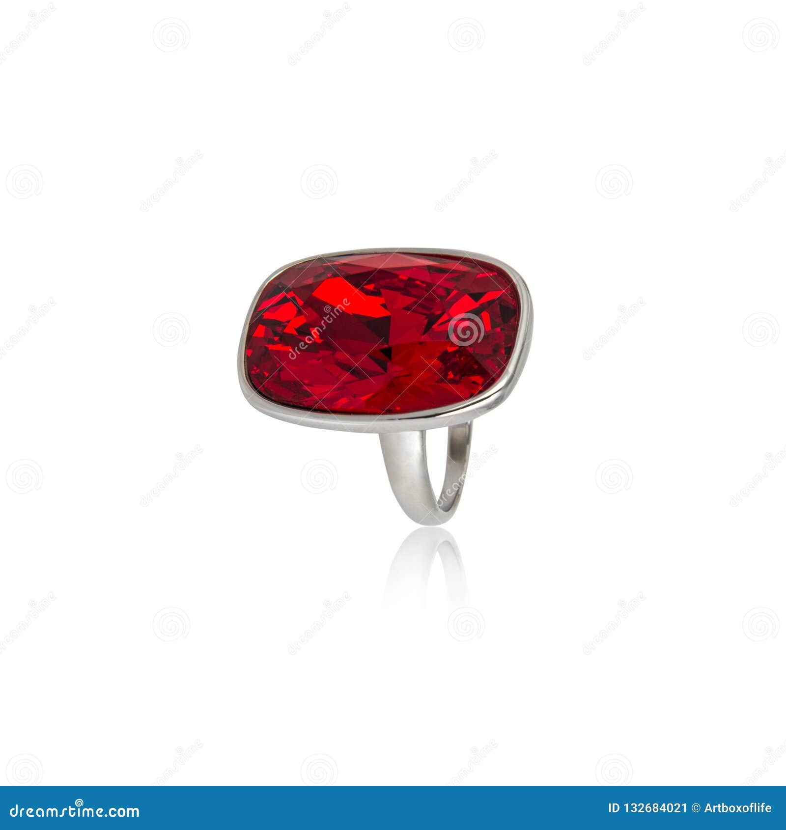 Ruby Ring Isolated on White Stock Image - Image of illuminated, glisten ...