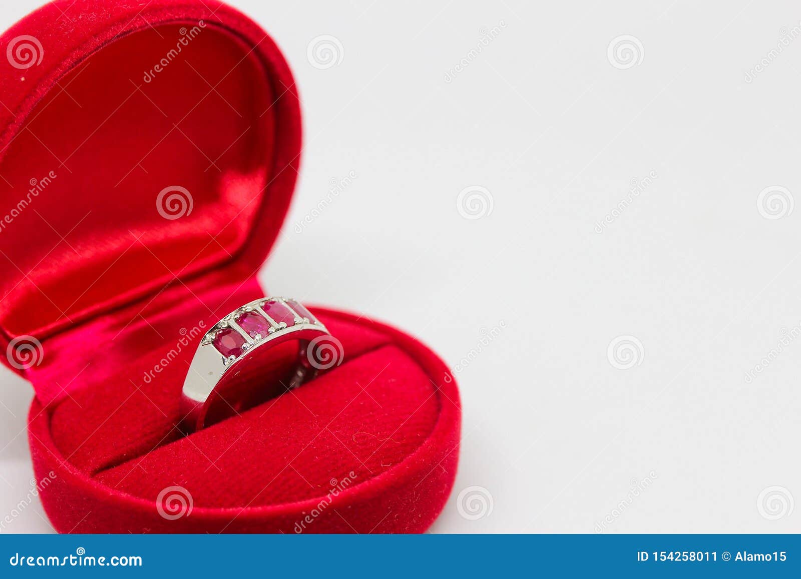 Ruby Ring in Red Jewel Box. Stock Image - Image of bijou, ring: 154258011
