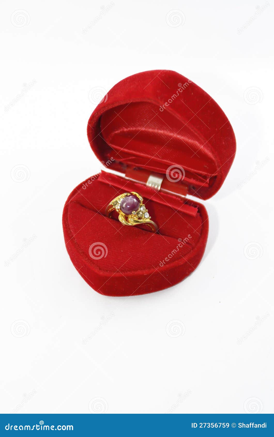 Ruby Ring in the Rings Box stock image. Image of earring - 27356759