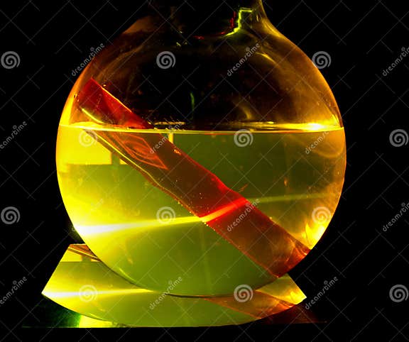 Ruby Rod in a Dye Solution Under Laser Beam Stock Photo - Image of ...