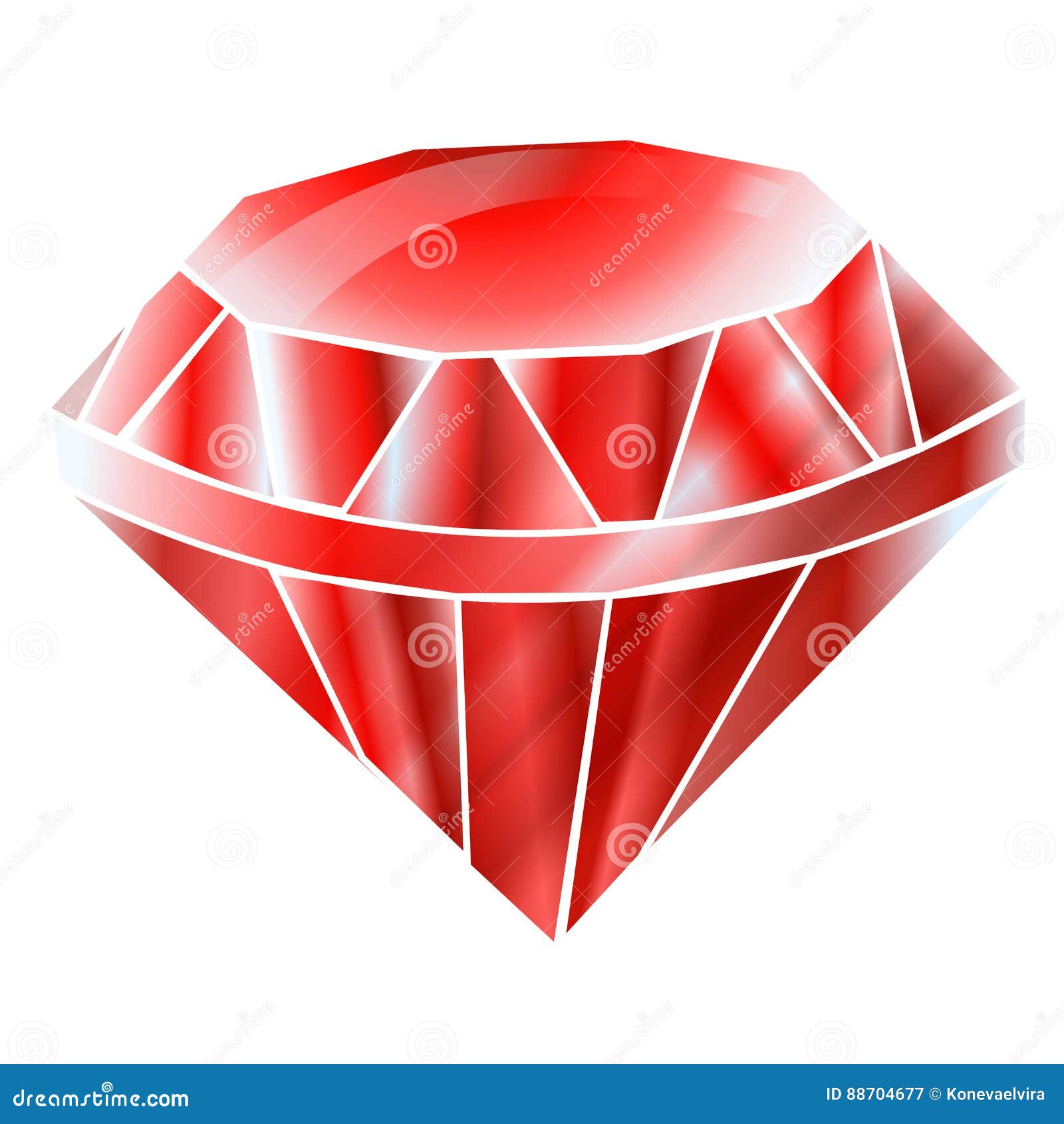 Ruby or Rodolite Gemstone. Original Element for Design. Stock Vector ...