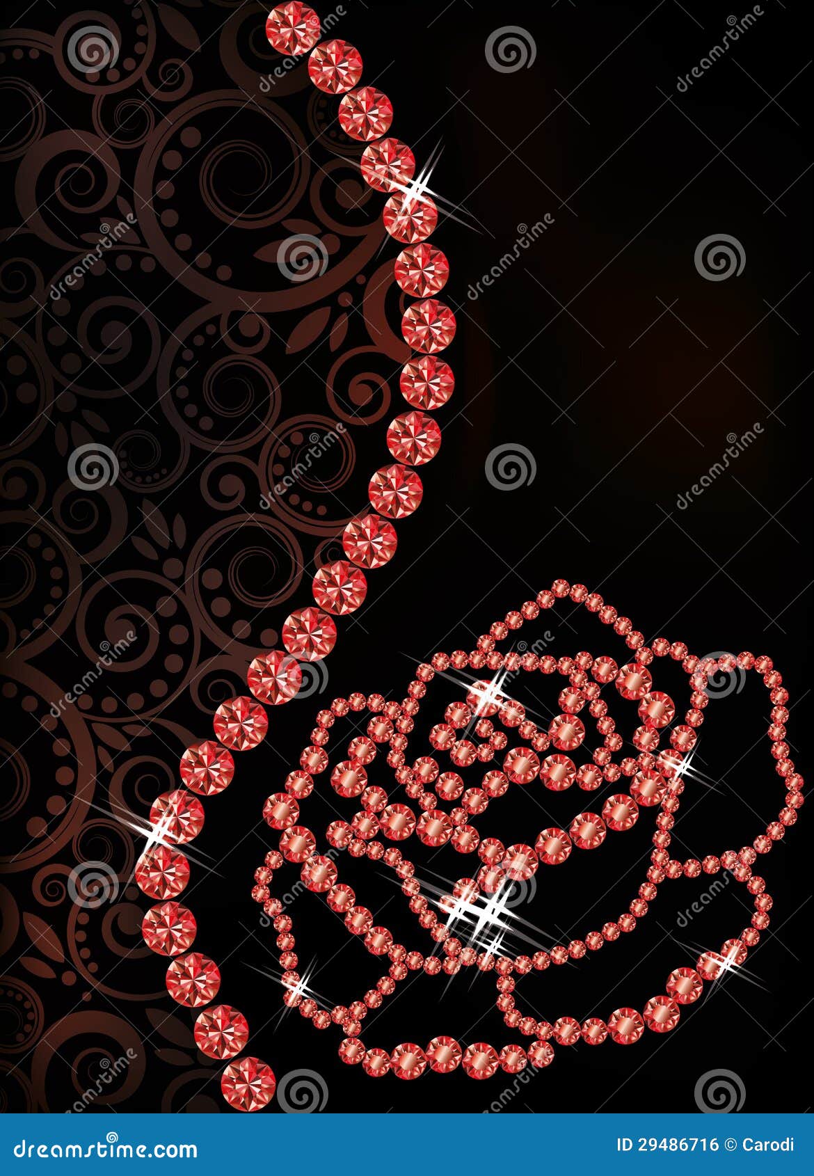 Ruby rose floral banner stock vector. Illustration of card - 29486716