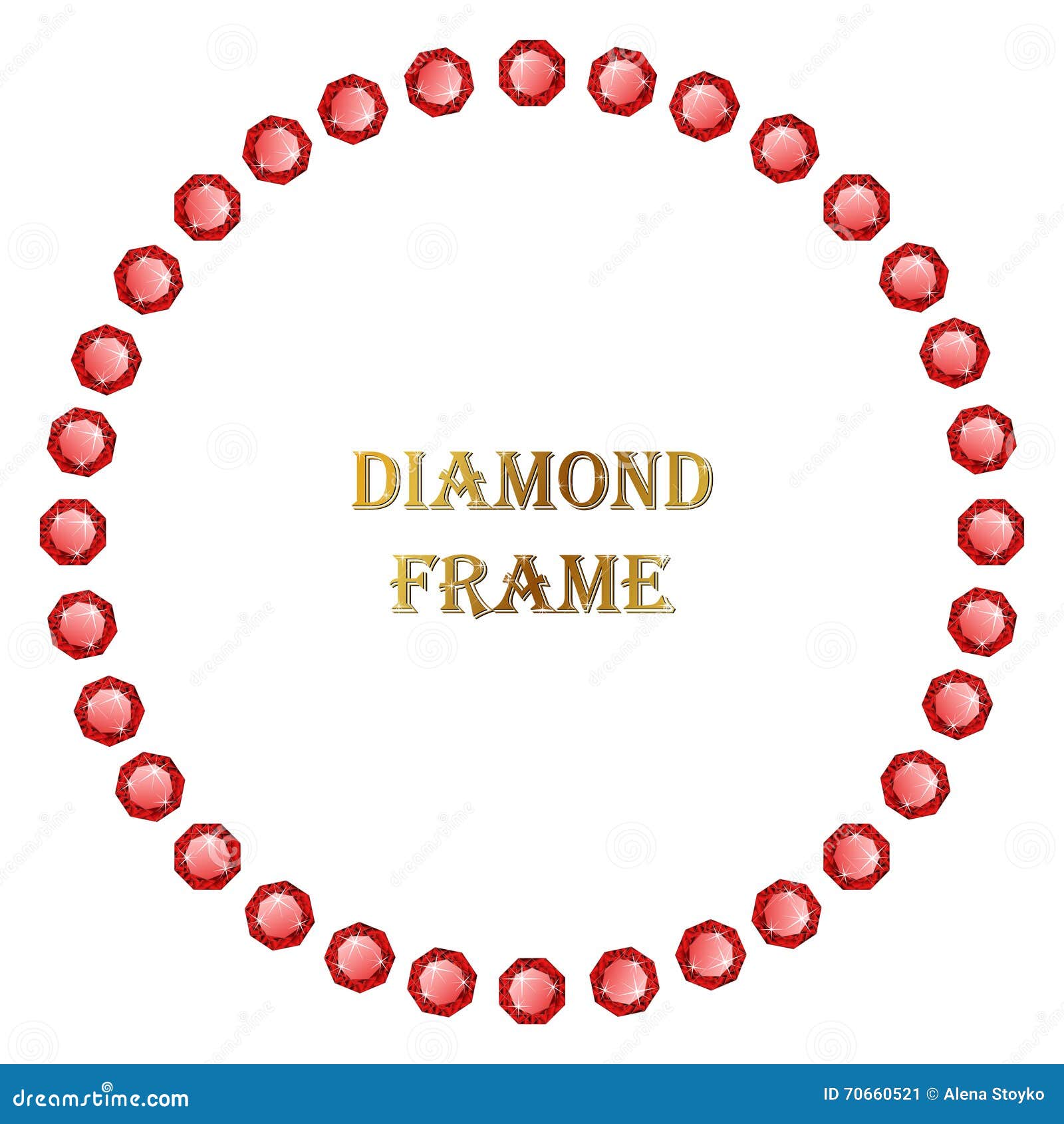 Ruby round frame stock vector. Illustration of graphic - 70660521