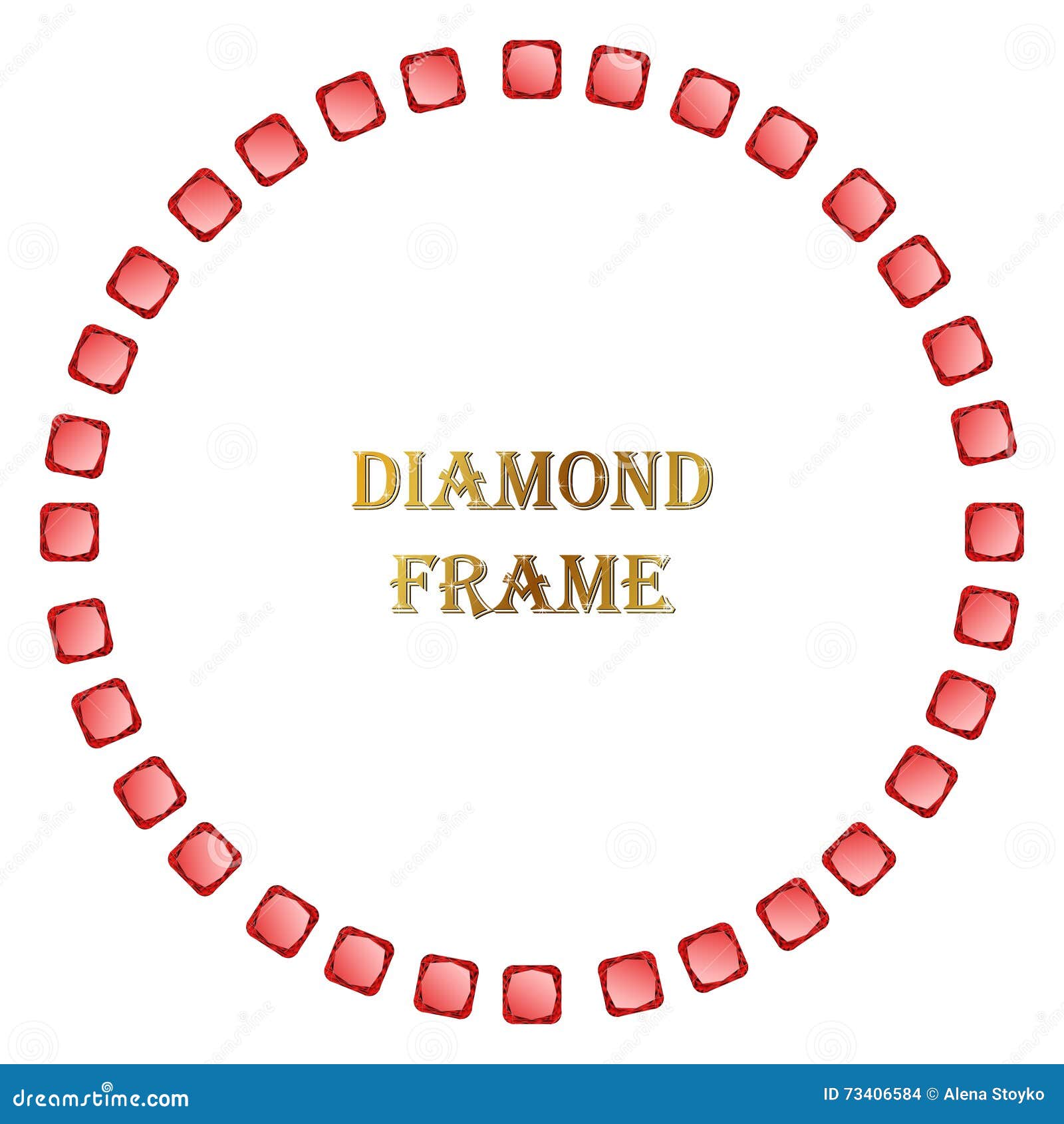 Ruby round frame stock vector. Illustration of diamond - 73406584