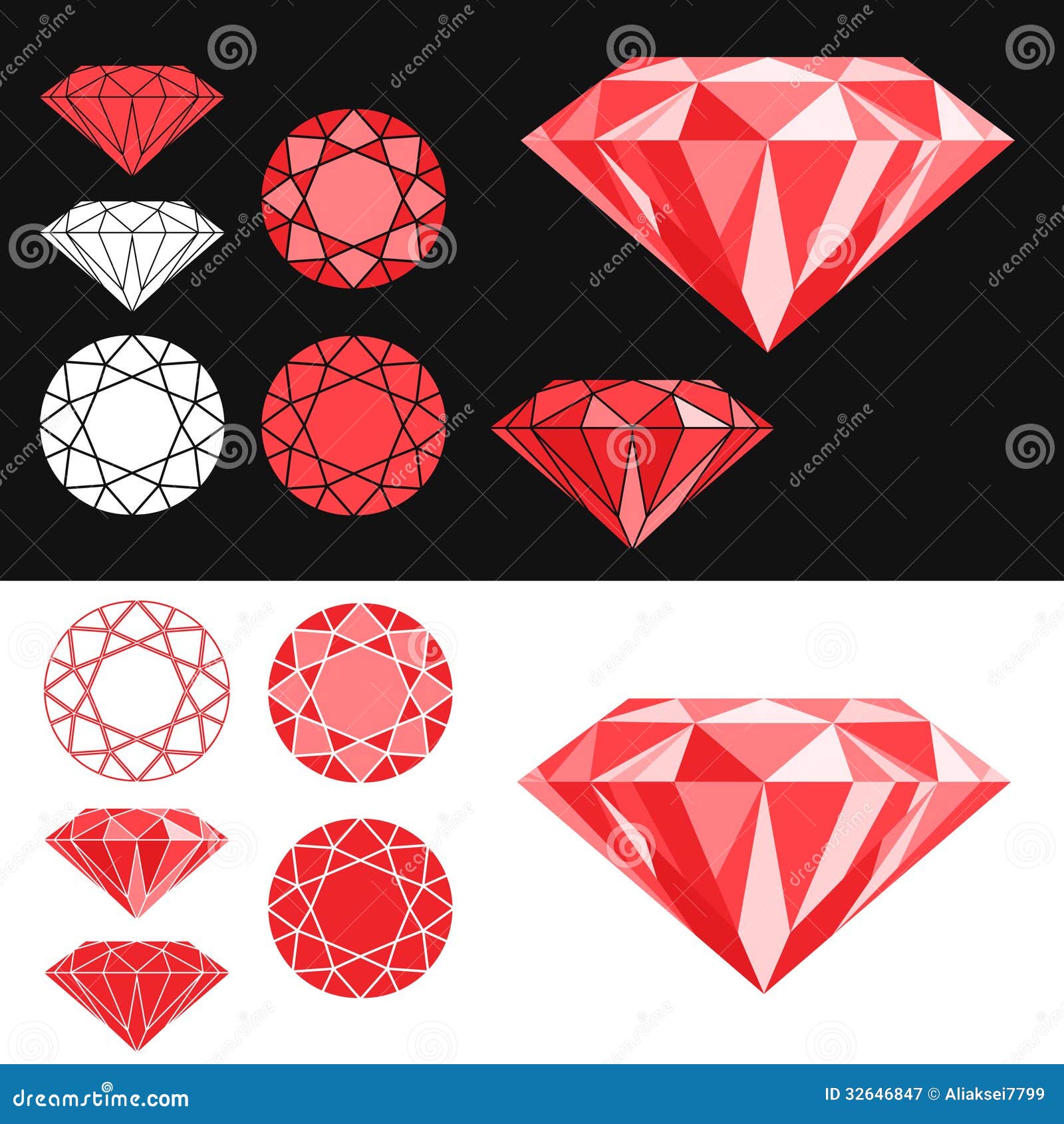 Ruby stock vector. Illustration of ruby, crystal, sign - 32646847