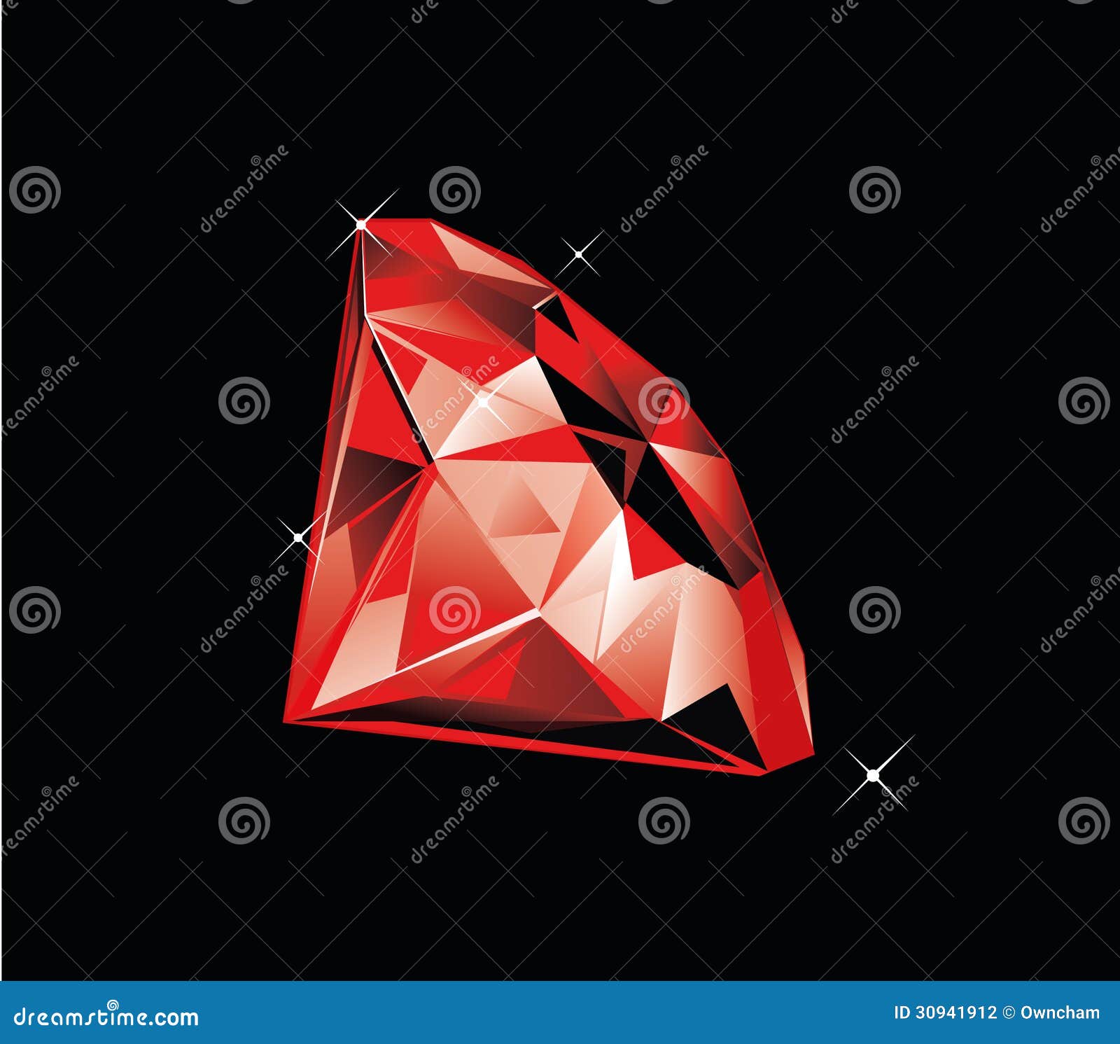 Ruby stock vector. Illustration of luxurious, bright - 30941912