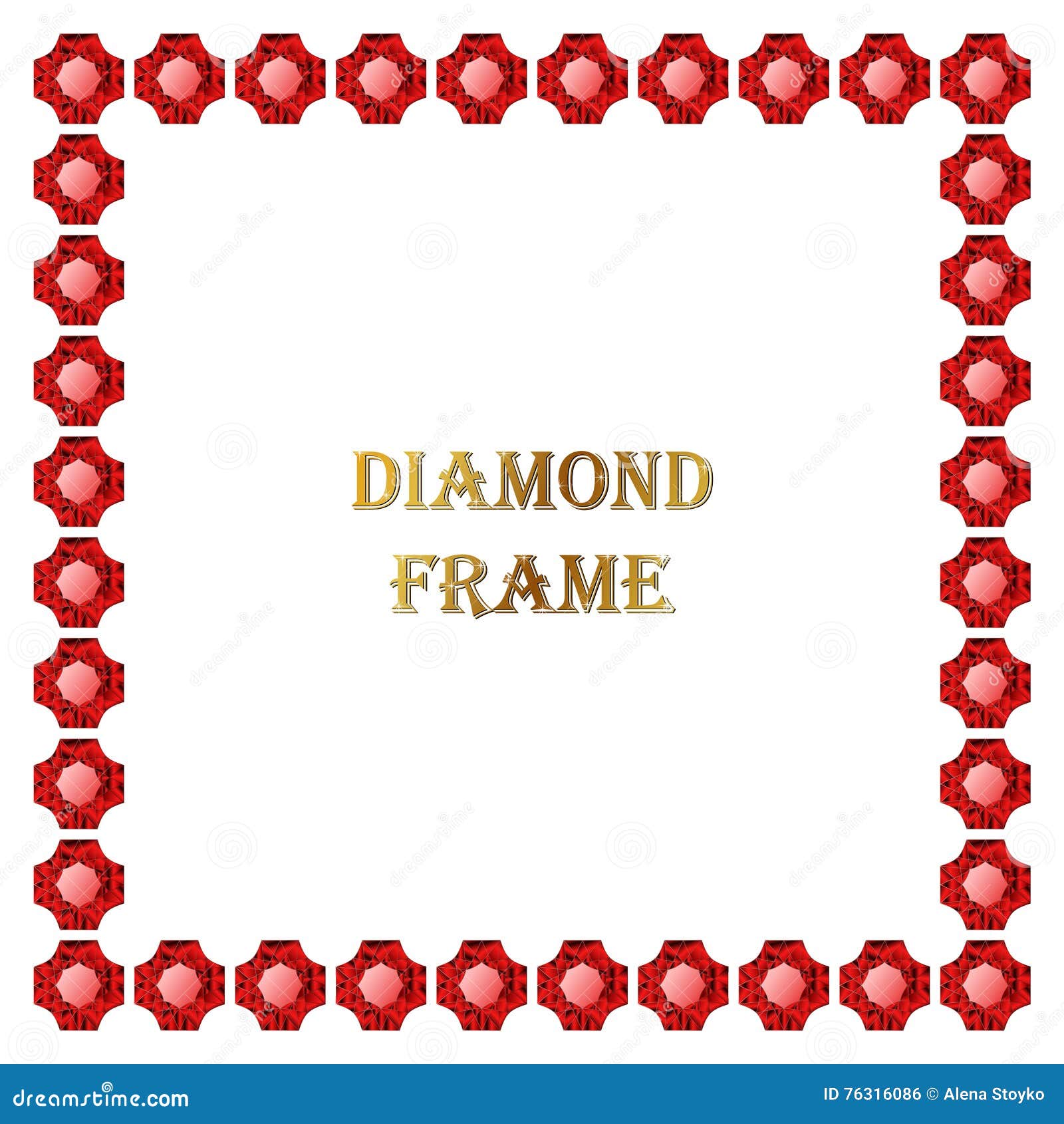 Ruby square frame stock vector. Illustration of abstract - 76316086