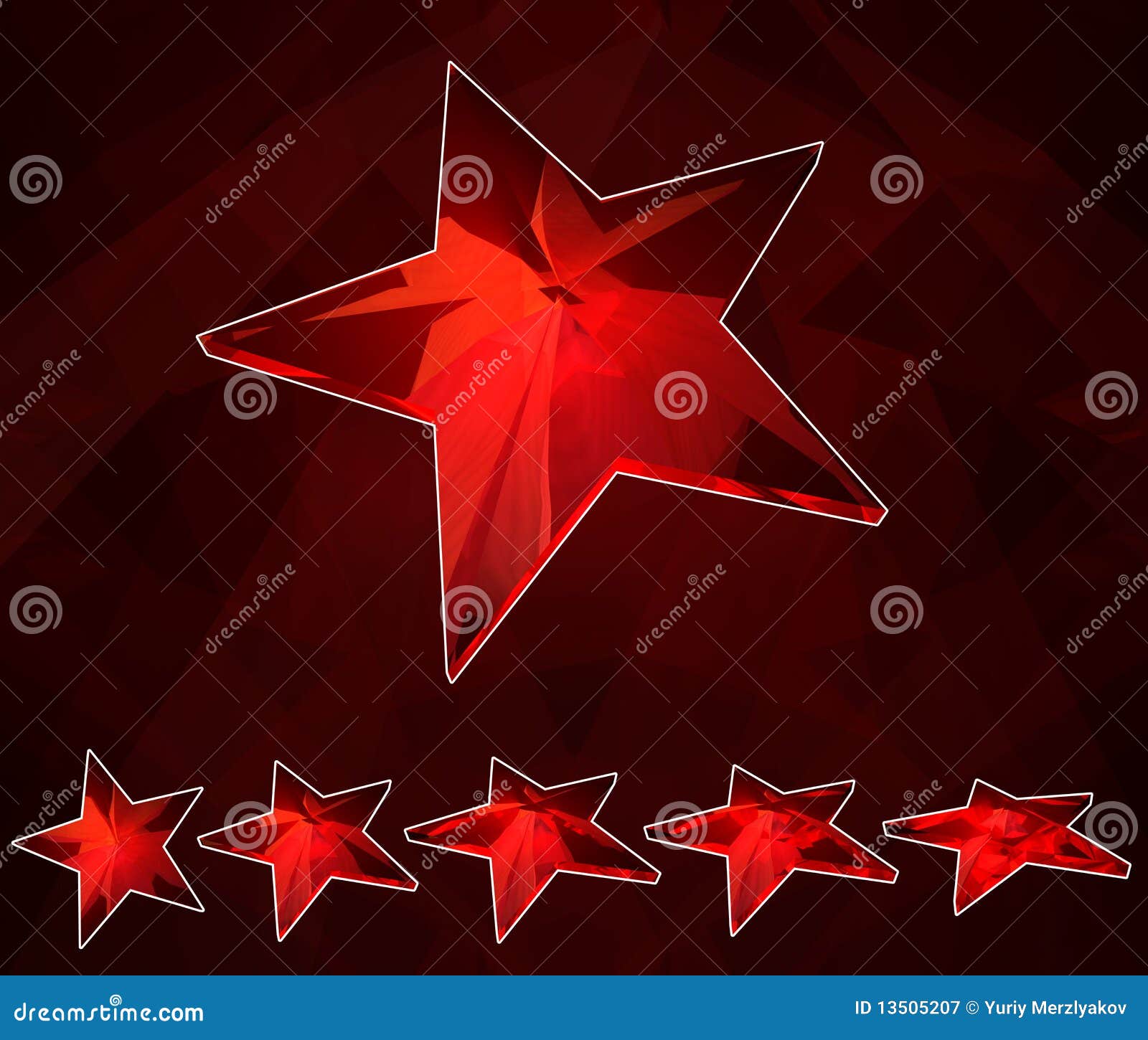 Ruby star set stock illustration. Illustration of shine - 13505207