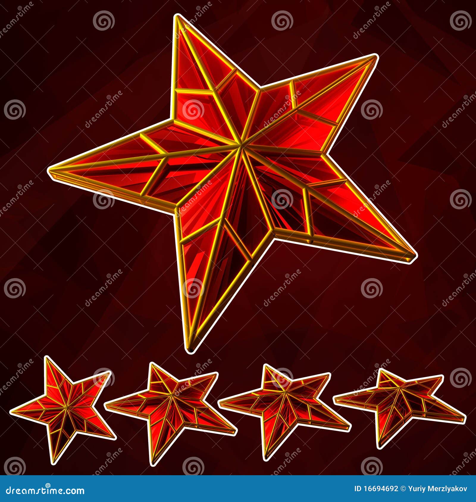 Red Ruby Star As On The Kremlin.Vector Illustration On White Background ...