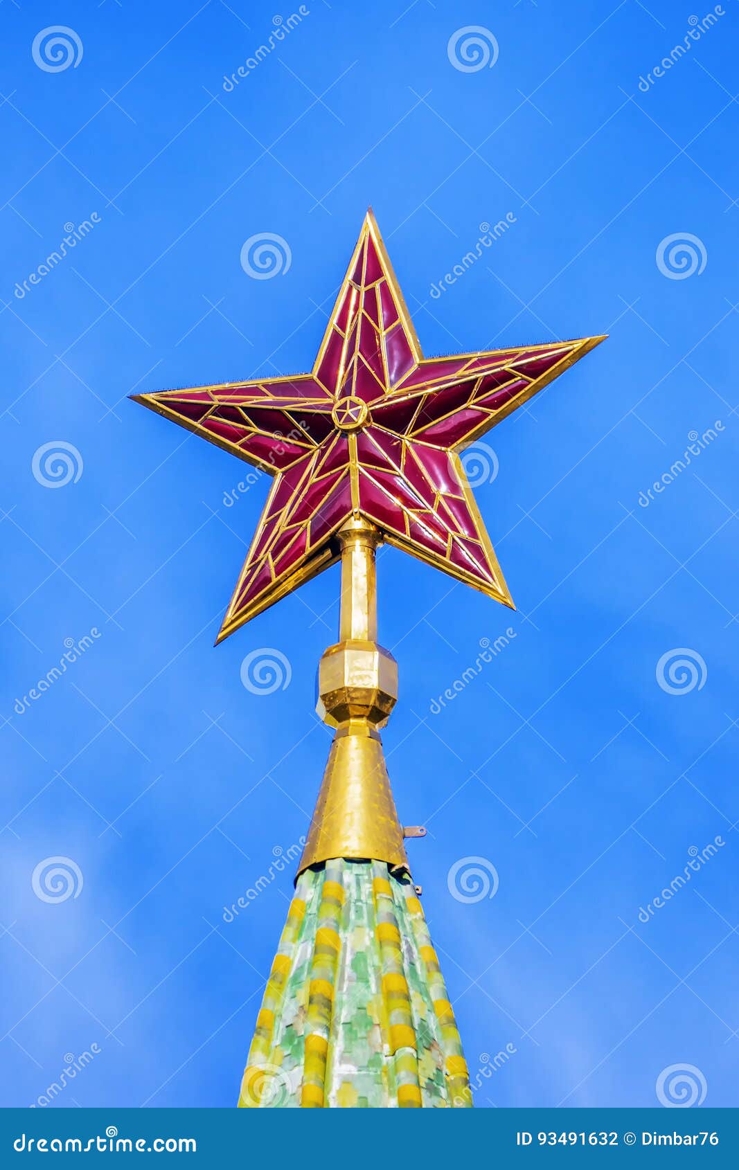 Ruby Star of the Tower of the Moscow Kremlin Stock Photo - Image of ...
