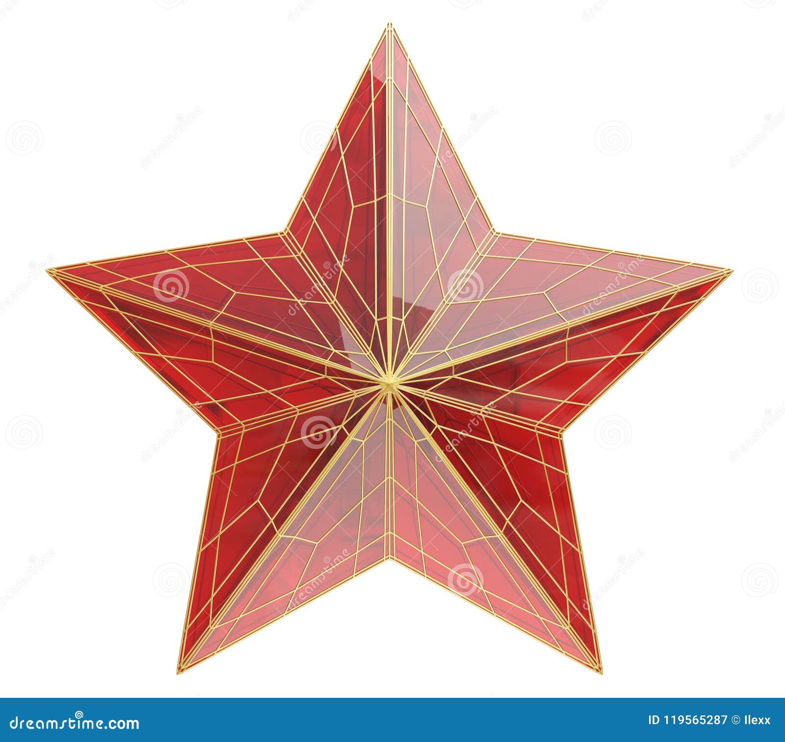 Ruby star on white stock illustration. Illustration of style - 119565287