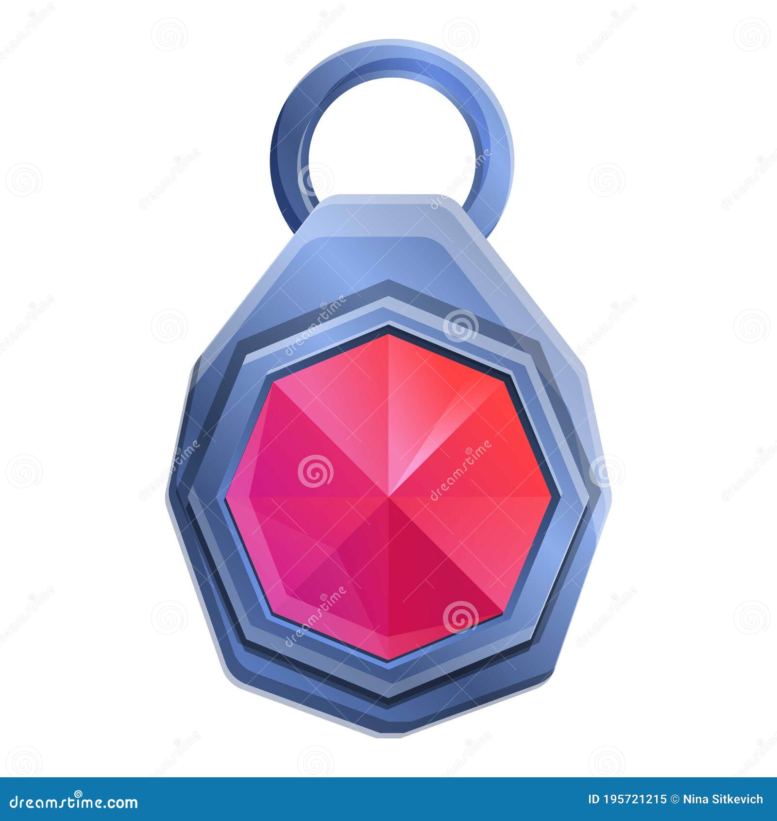 Ruby Talisman Icon, Cartoon Style Stock Vector - Illustration of design ...