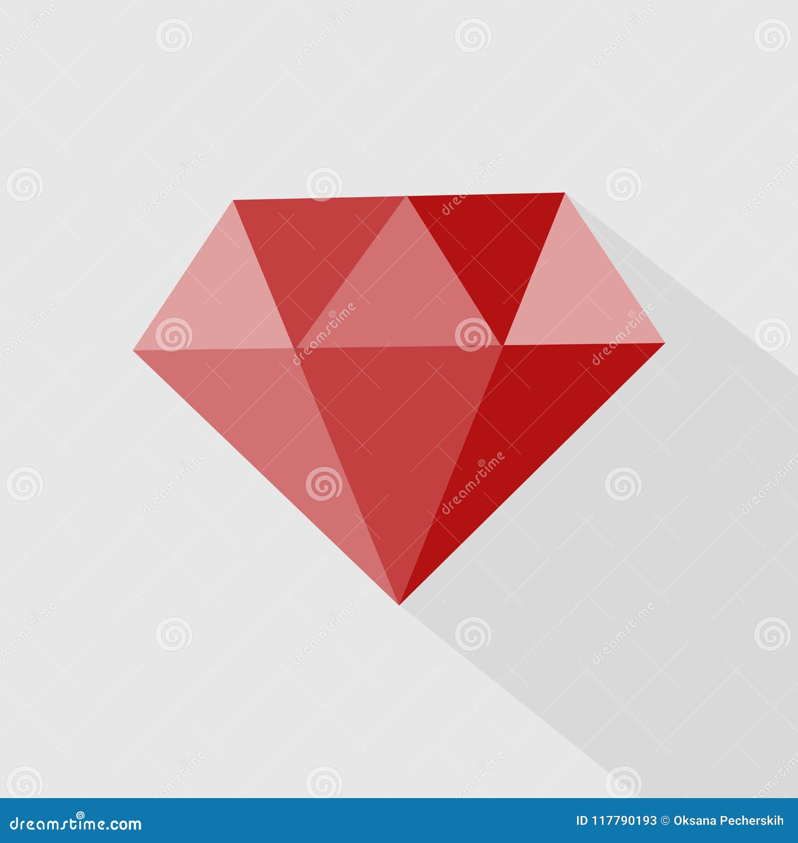 Ruby Vector Icon. Icon Gemstone Red Ruby Stock Vector - Illustration of ...