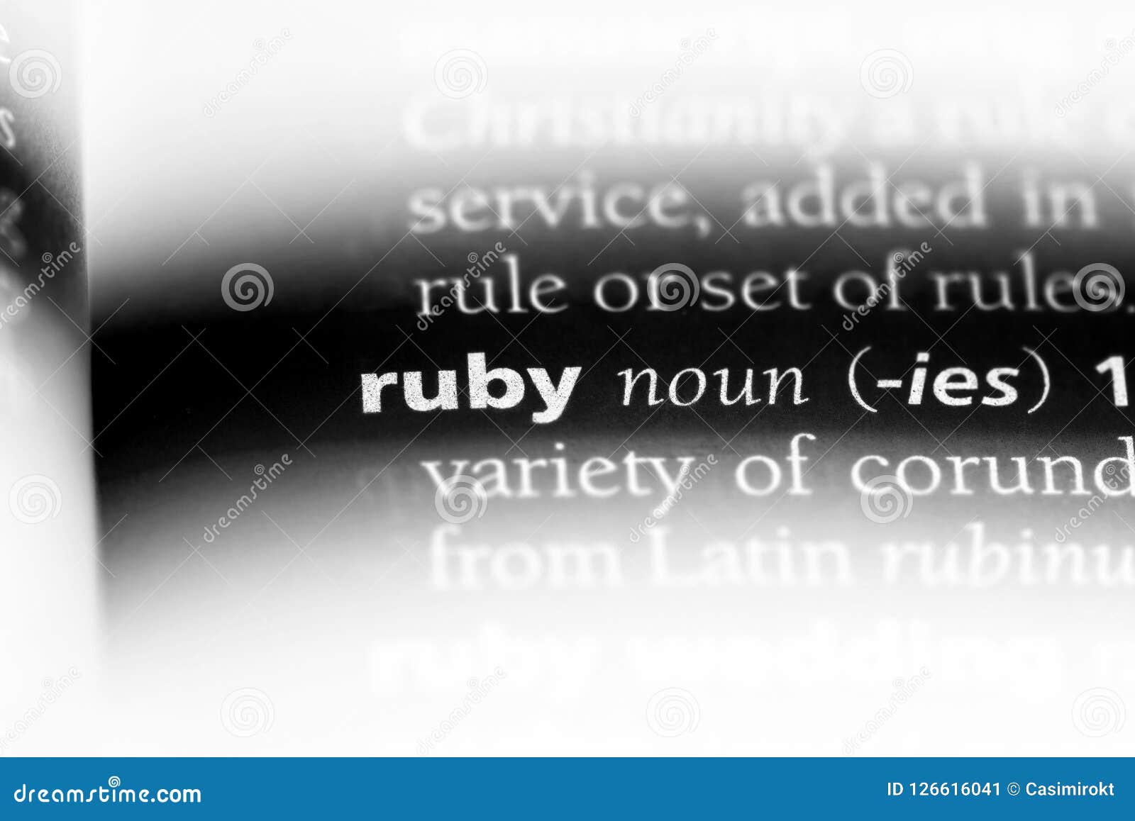 Ruby stock image. Image of book, english, writing, text - 126616041