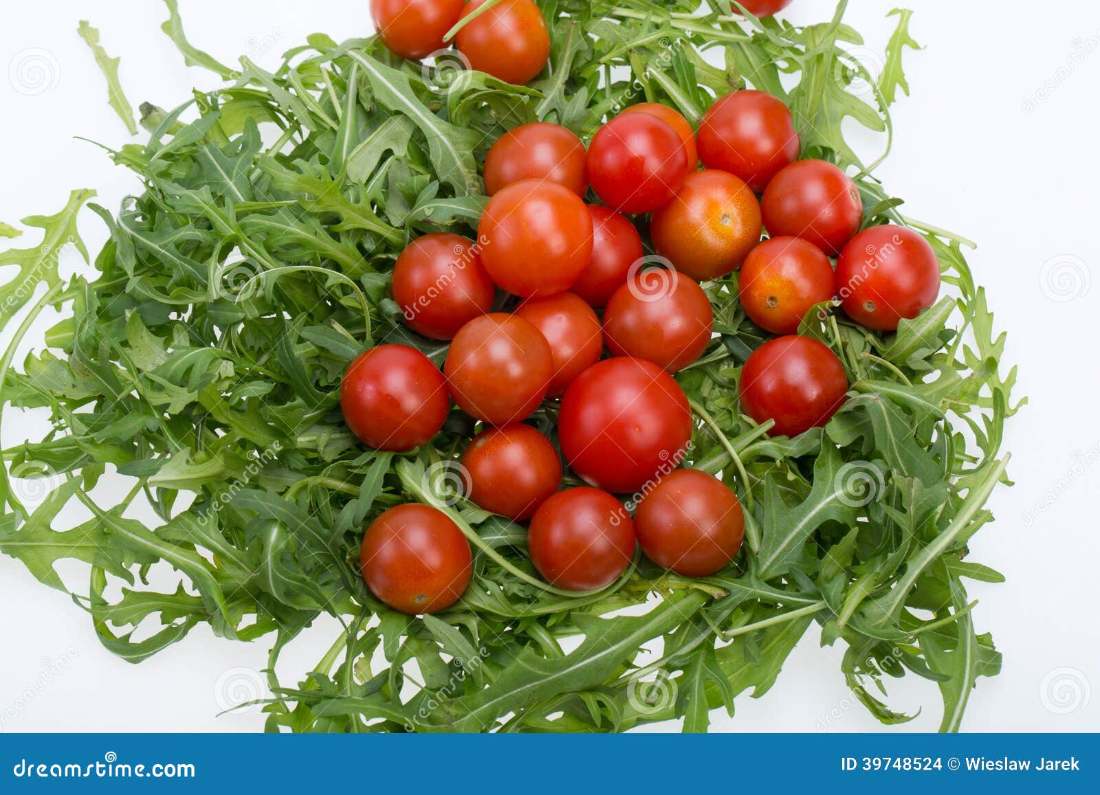 Ruccola Leaves and Cherry Tomatoes Stock Photo - Image of lettuce ...