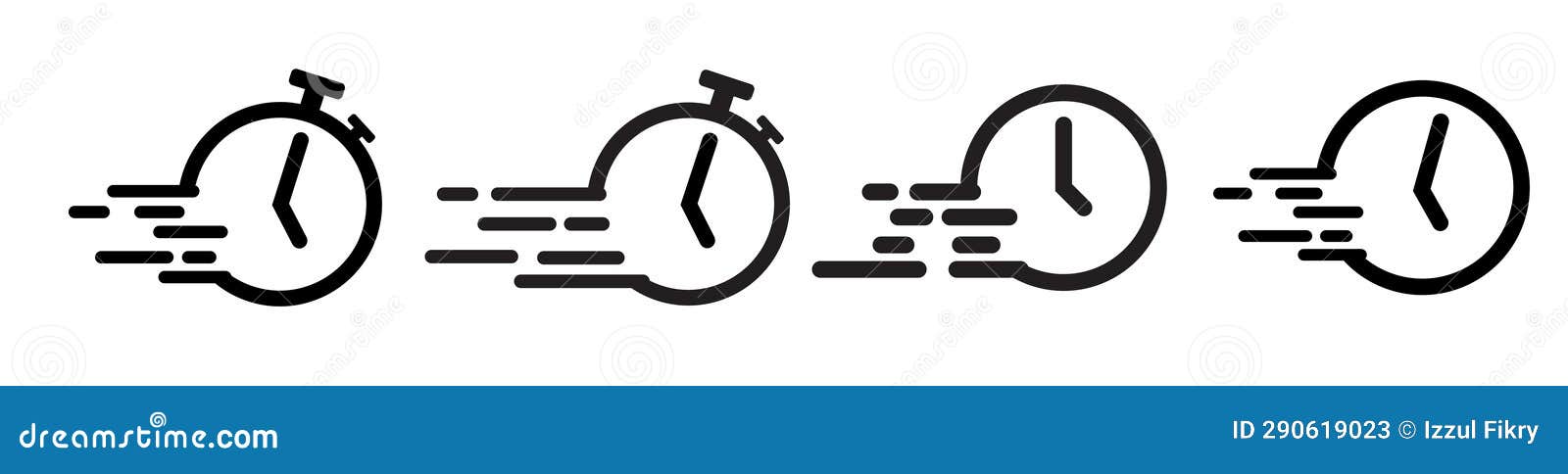 Ruch Hour Quick Time Express Icon Tiwh Clock and Stopwatch Stock Vector ...