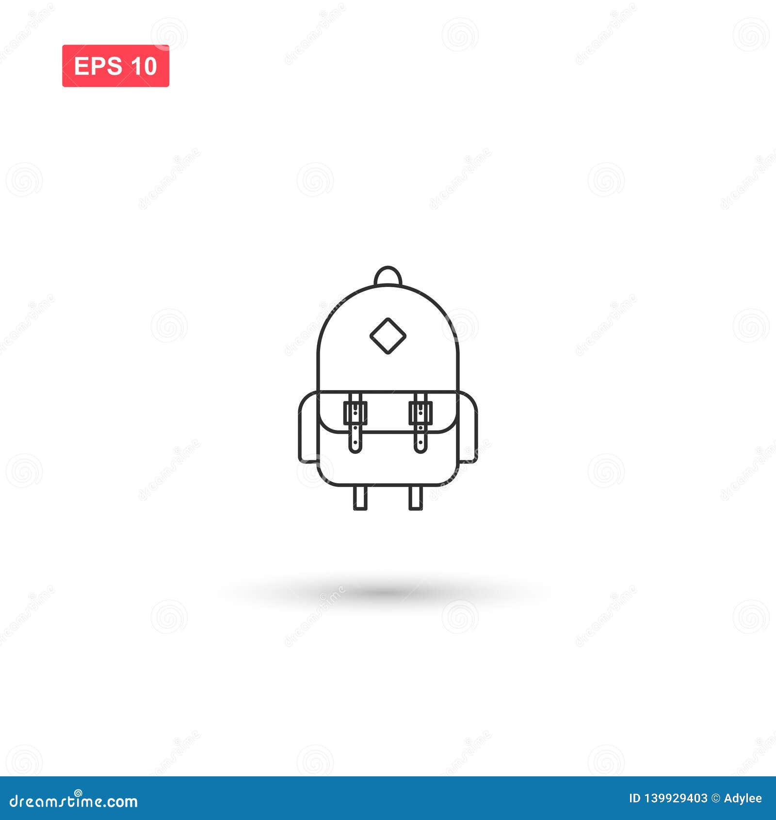 Rucksack Backpack Icon Vector Design Isolated Stock Vector ...