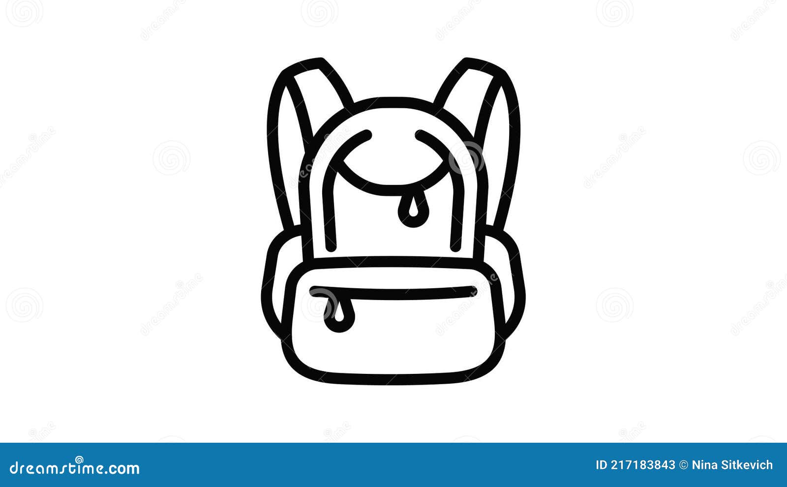 Rucksack icon animation stock video. Video of animation - 217183843