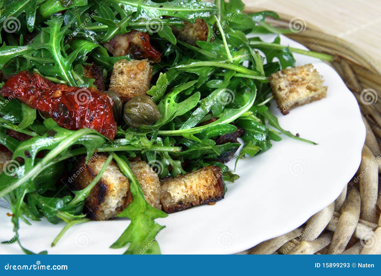 Rucola salad stock image. Image of plate, helathy, toast - 15899293