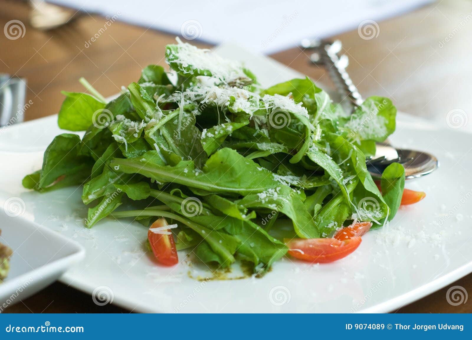 Rucola salad stock image. Image of healthy, plate, cheese - 9074089