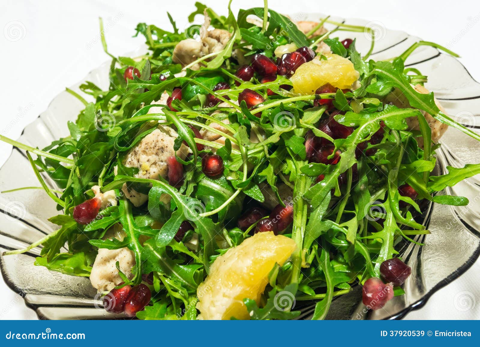 Rucola salad stock image. Image of rucola, plate, orange - 37920539