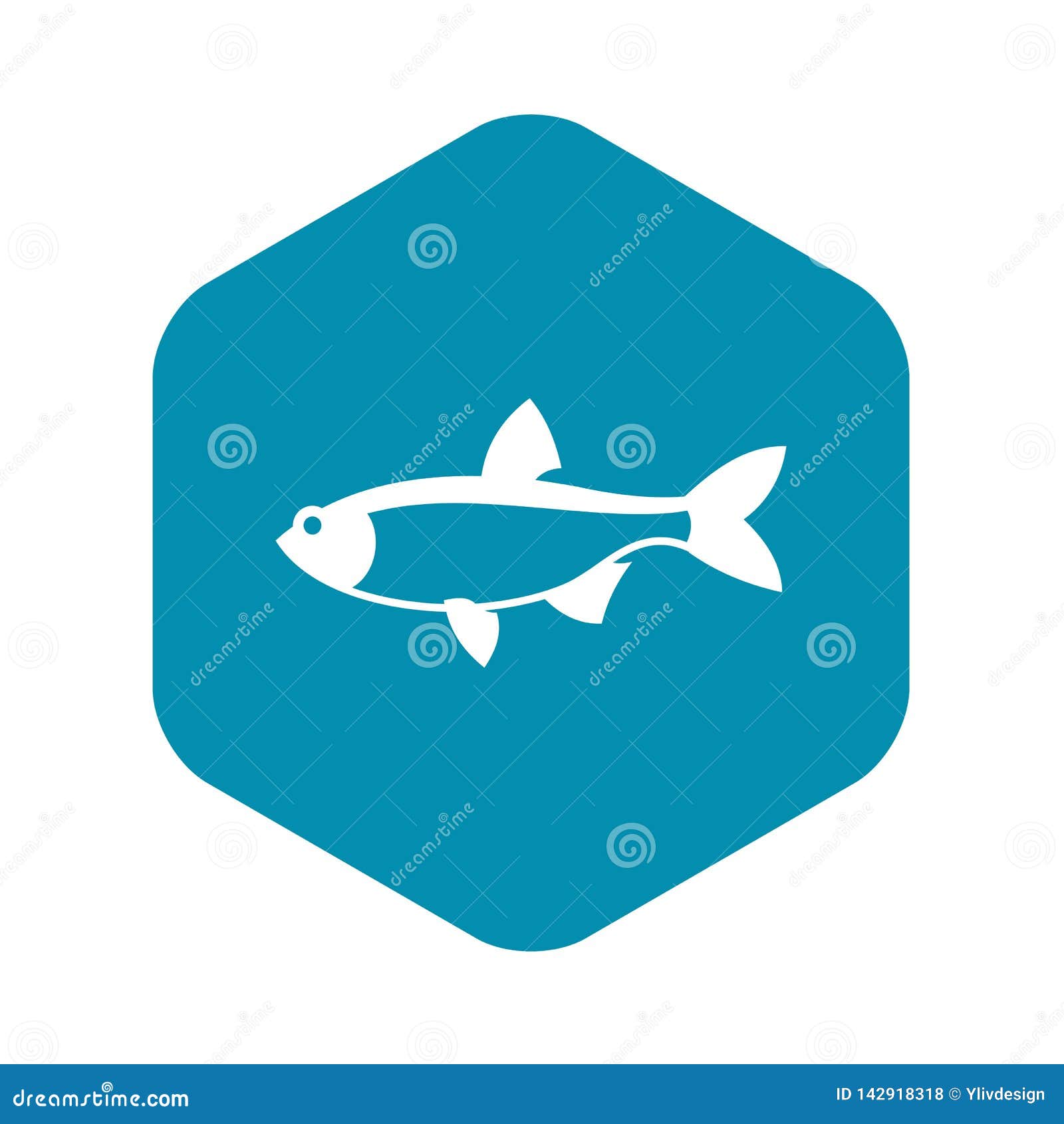 Rudd Fish Icon, Simple Style Stock Vector - Illustration of aquatic ...