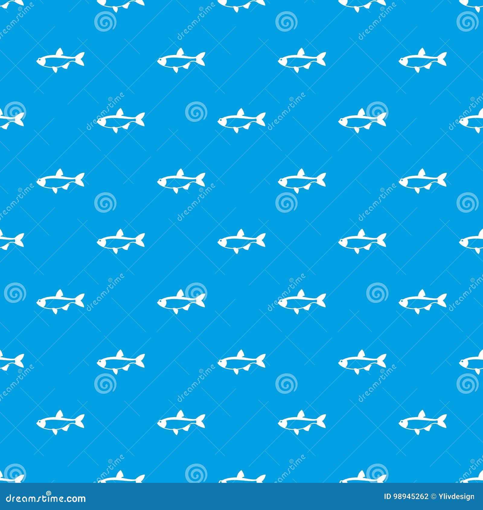 Rudd Fish Pattern Seamless Blue Stock Vector - Illustration of healthy ...
