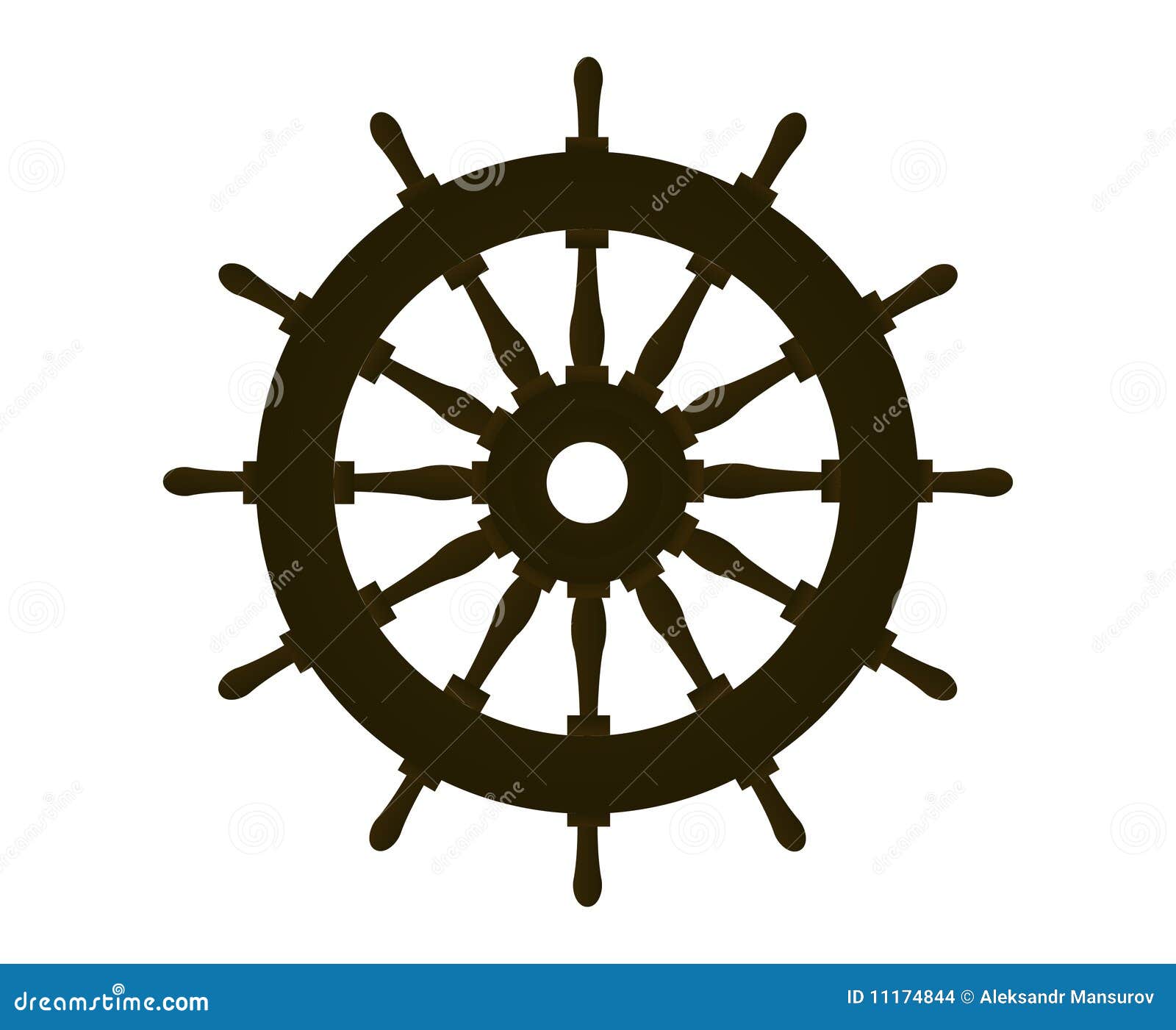 Rudder stock vector. Illustration of navigation, management - 11174844