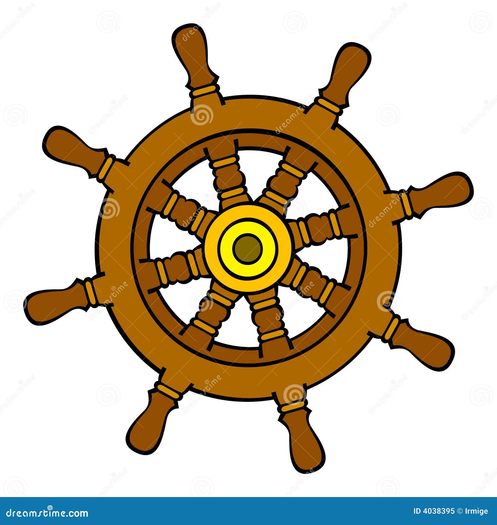 Rudder stock illustration. Illustration of yellow, captain - 4038395
