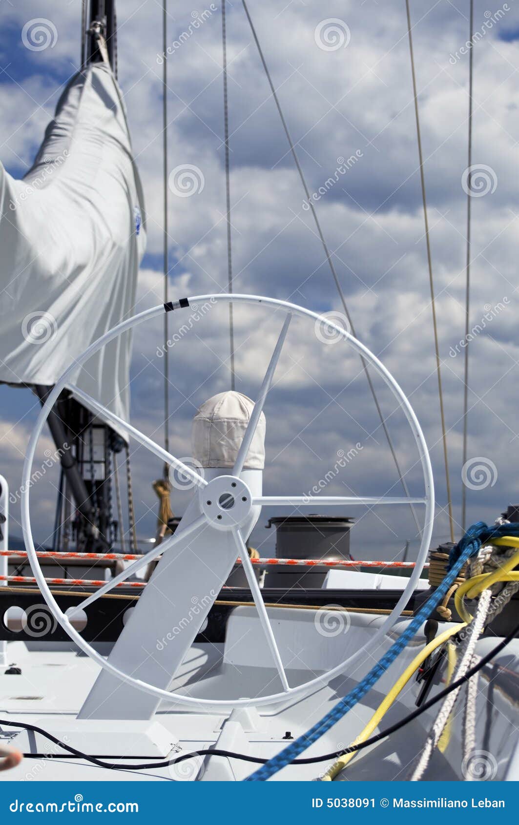 Rudder stock image. Image of deck, tool, steering, sail - 5038091