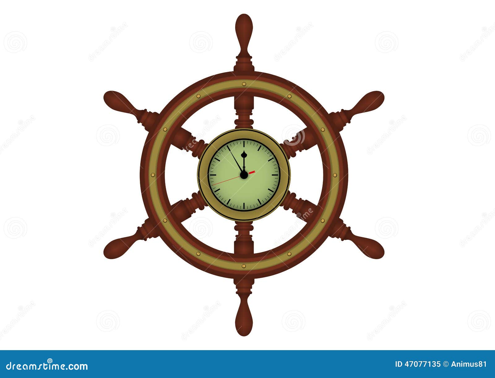 Clock Rudder Icon. Vector Illustration | CartoonDealer.com #159583702