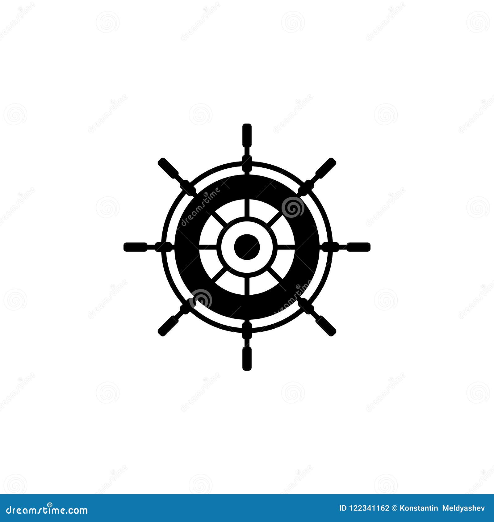 Rudder Icon , Solid Illustration Stock Illustration - Illustration of ...