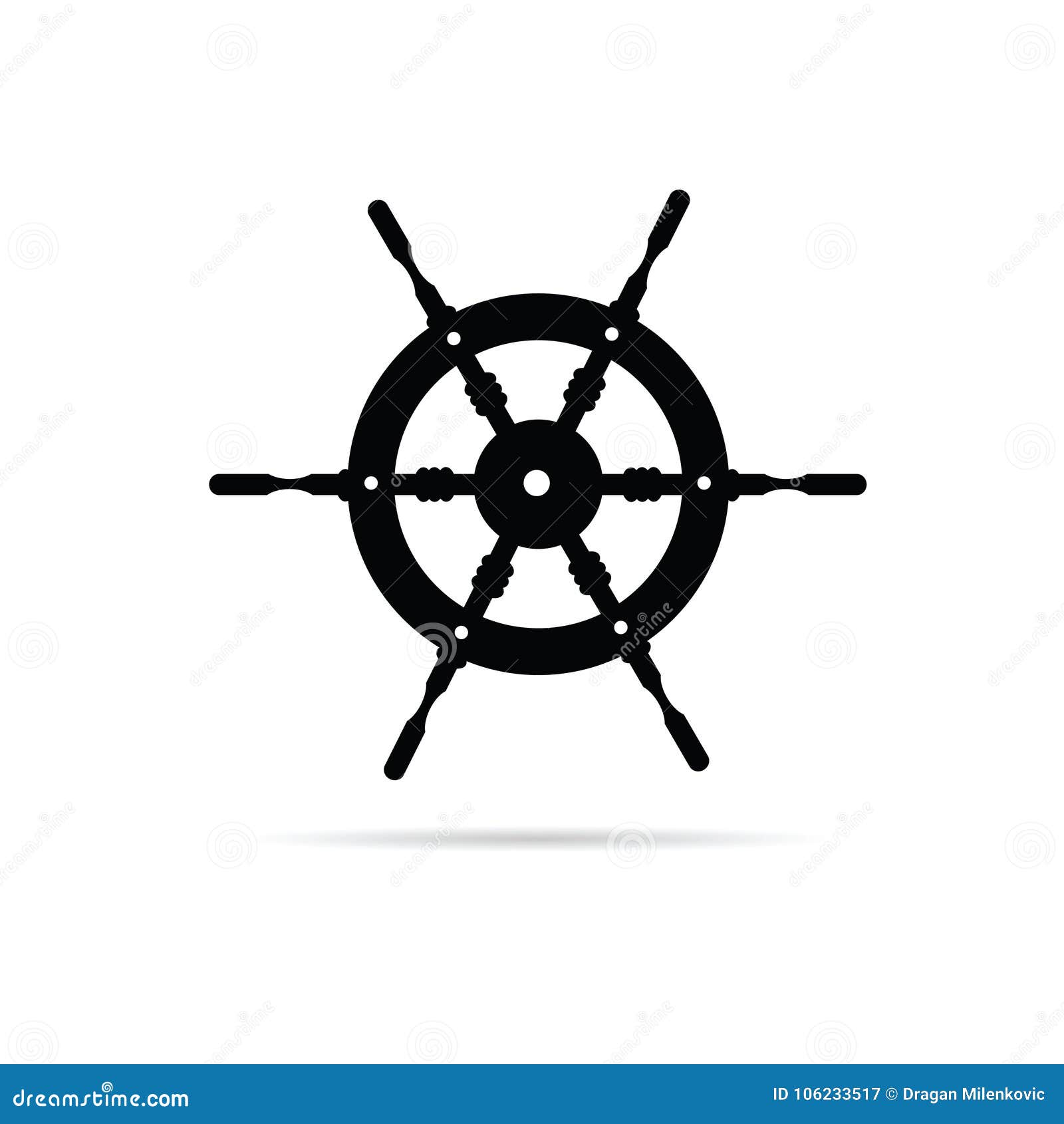Rudder illustration stock vector. Illustration of navy - 106233517