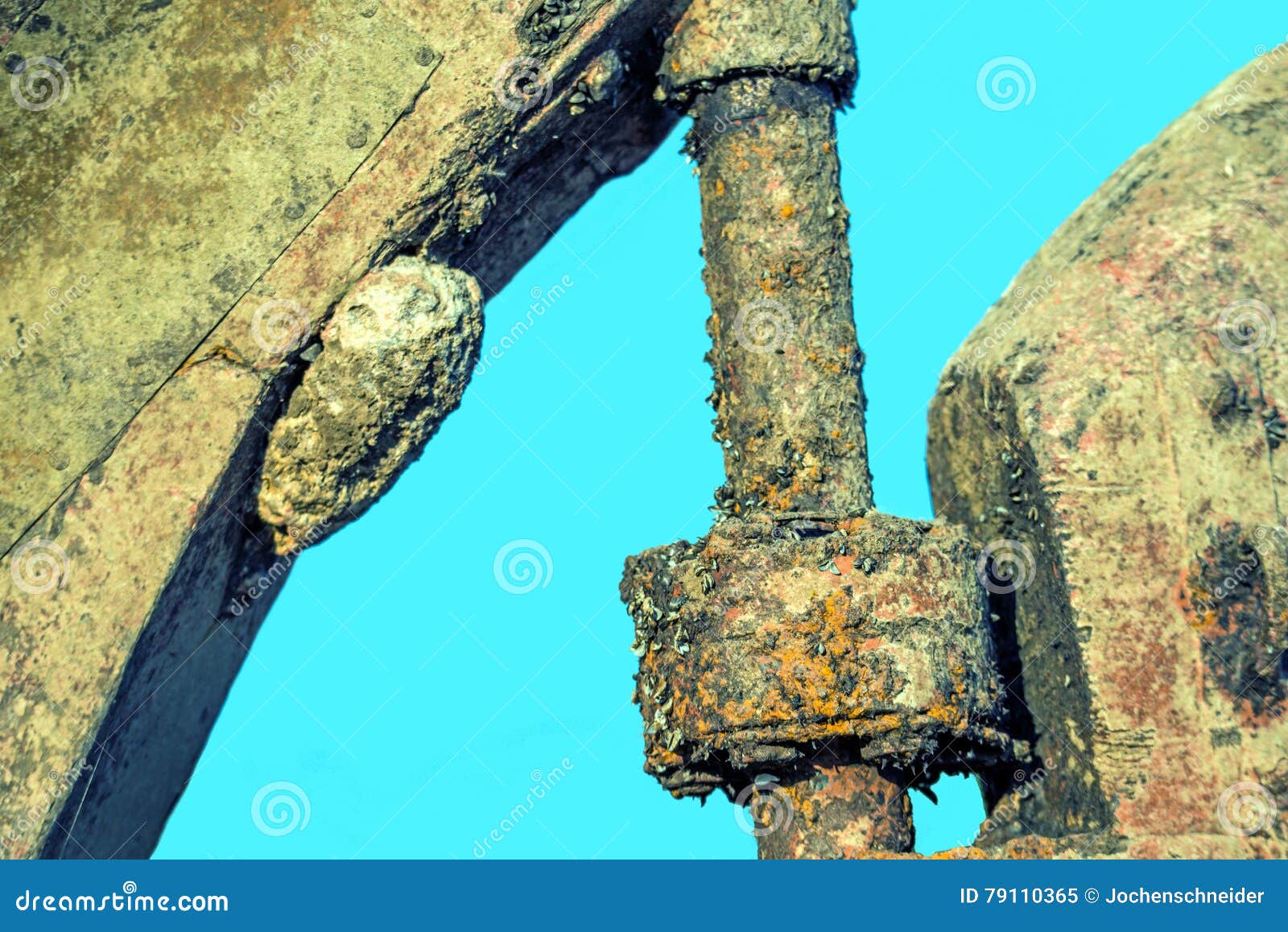 Rudder of an old ship stock image. Image of aged, close - 79110365